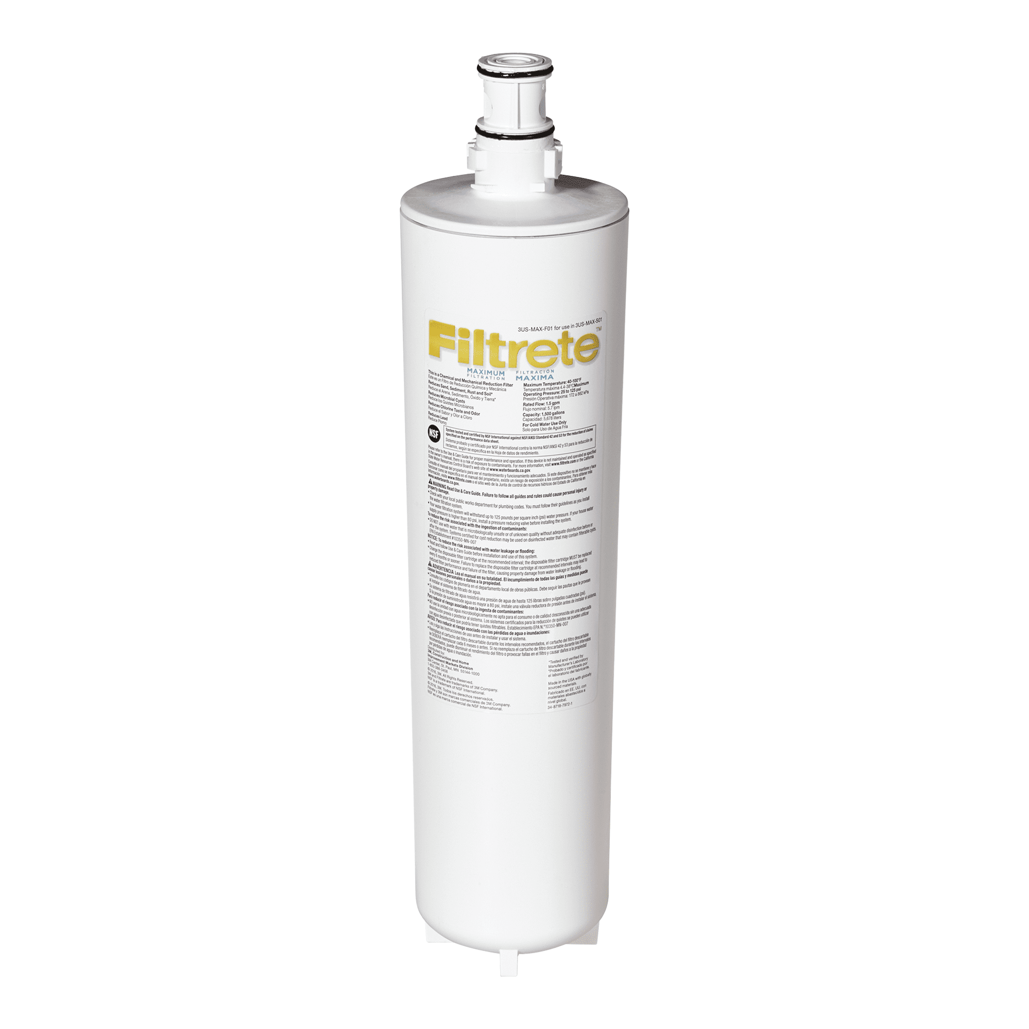 Filtrete Advanced Replacement Maximum Under Sink Water Filtration ...