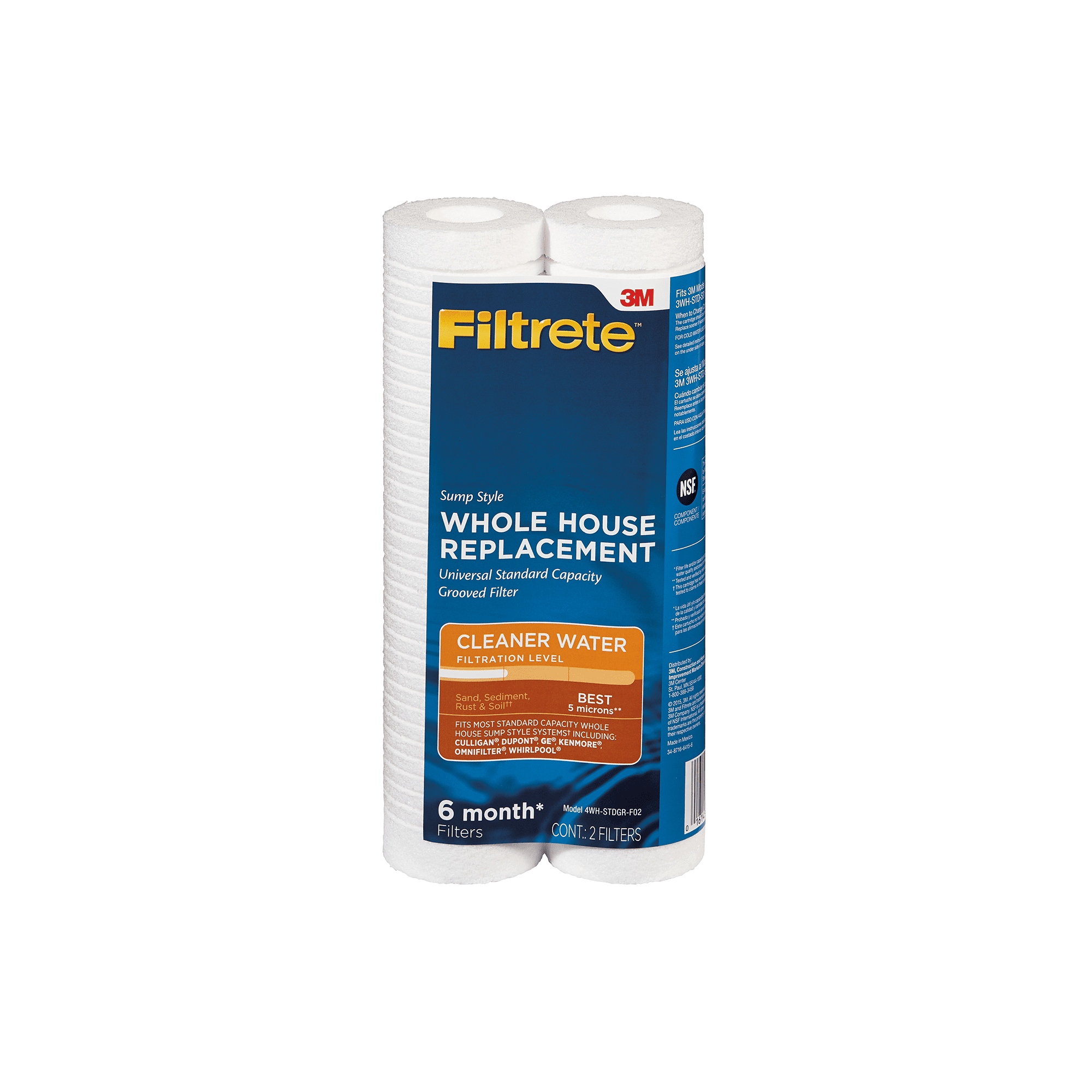 Filtrete Standard Capacity Whole House Grooved Replacement Water Filter ...