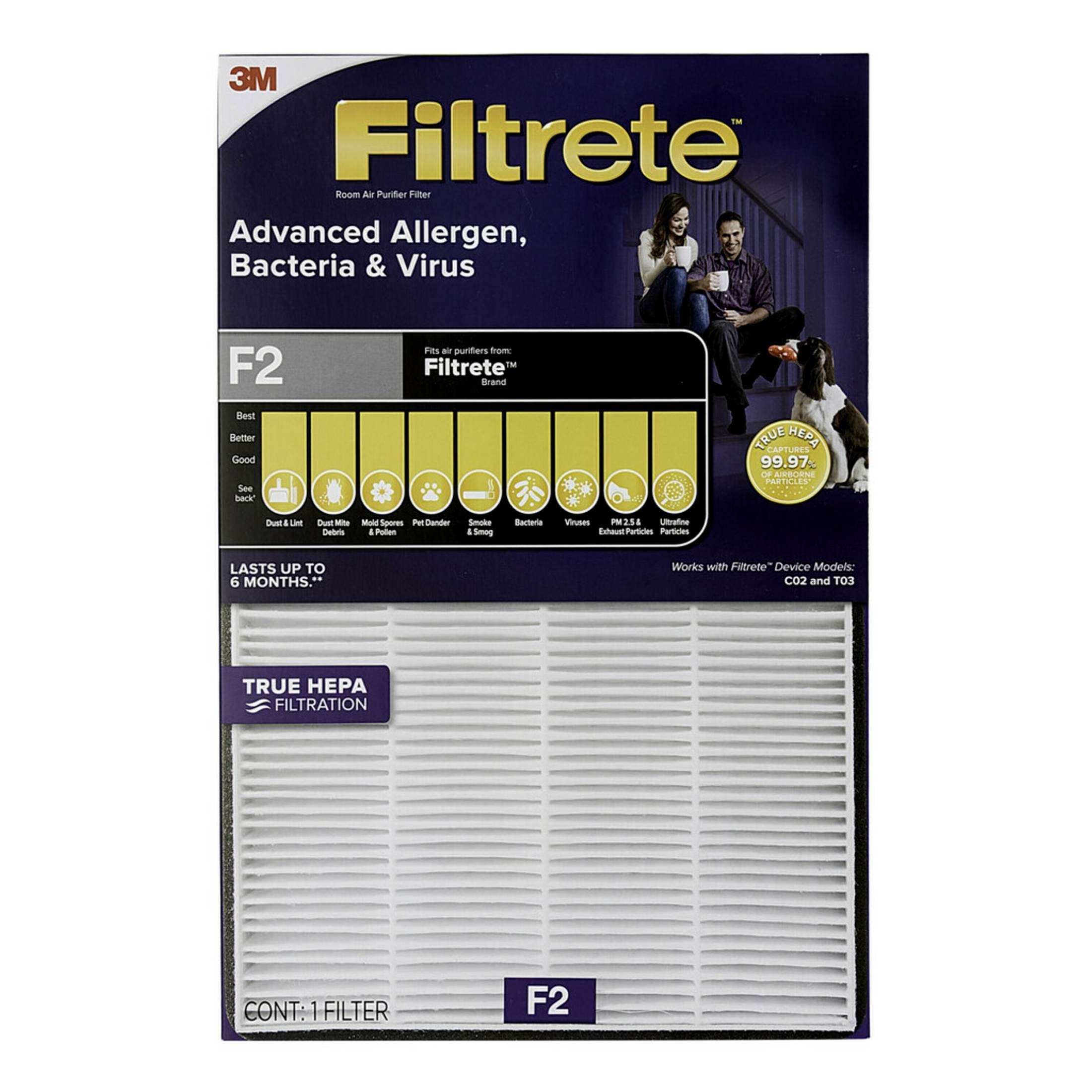 Filtrete Advanced Allergen, Bacteria & Virus True HEPA Room Air ...