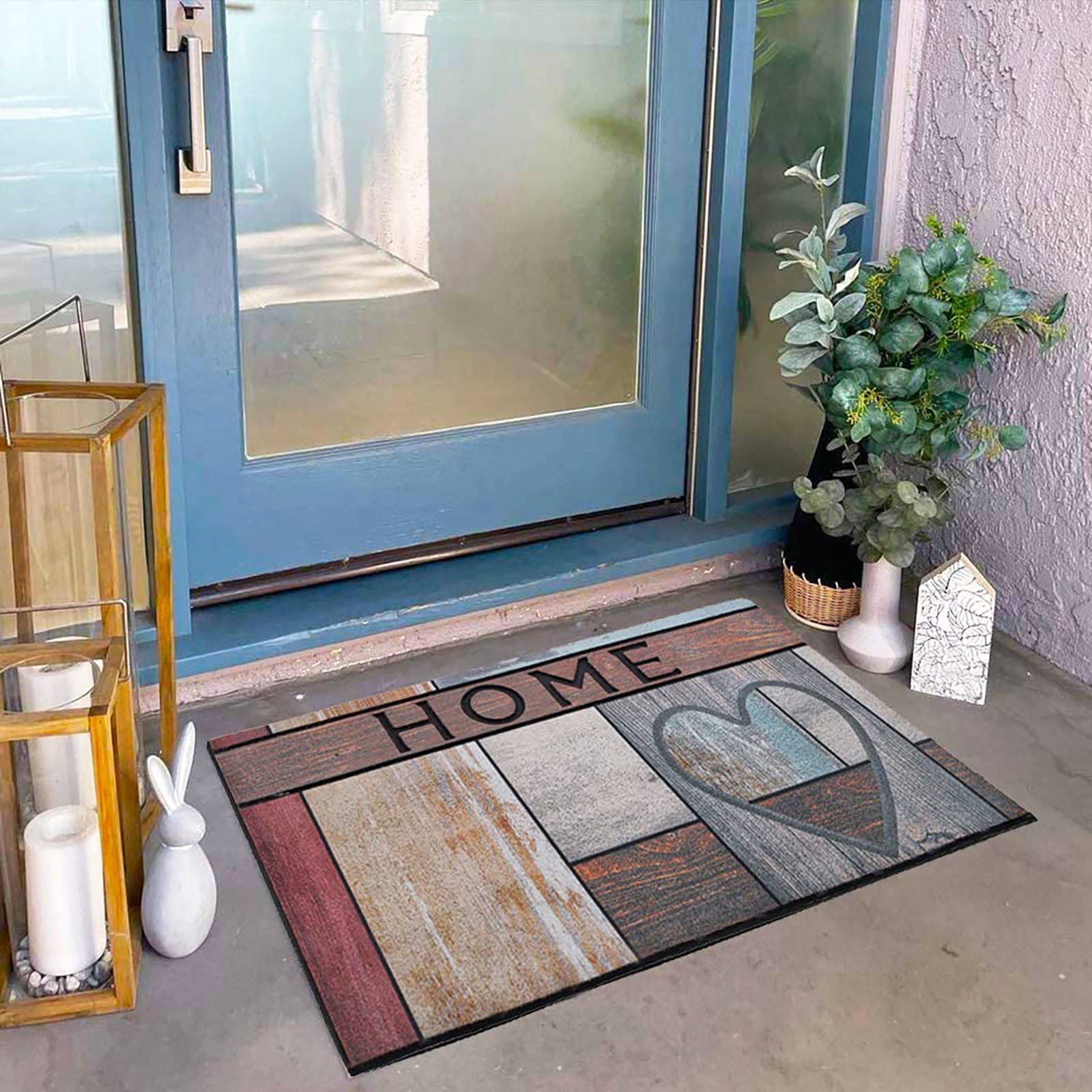 Fimeskey Durable Rubber Outdoor Front Door Welcome Mat for Patio, Porch ...