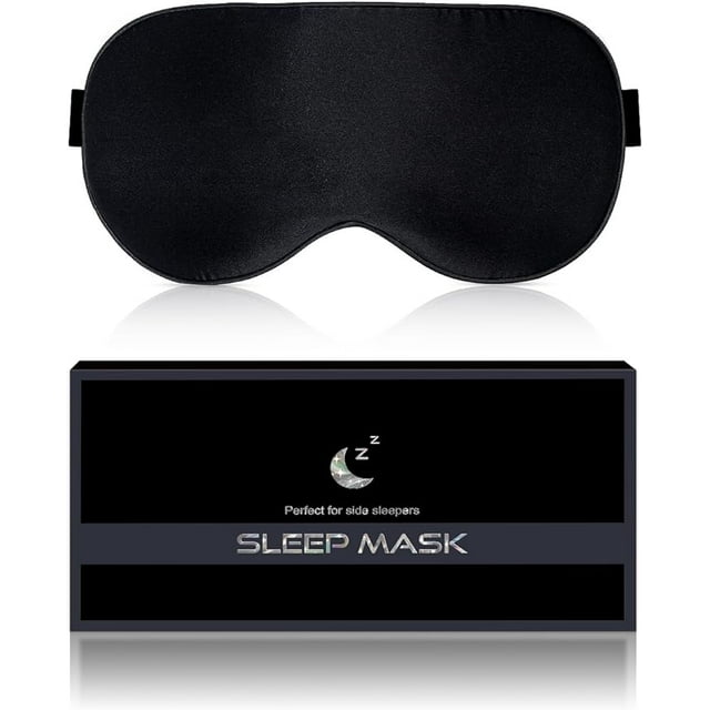 Fimeskey Eye Mask Sleep Aid Travel Pure Shade Eye Padded Cover Silk 1pc