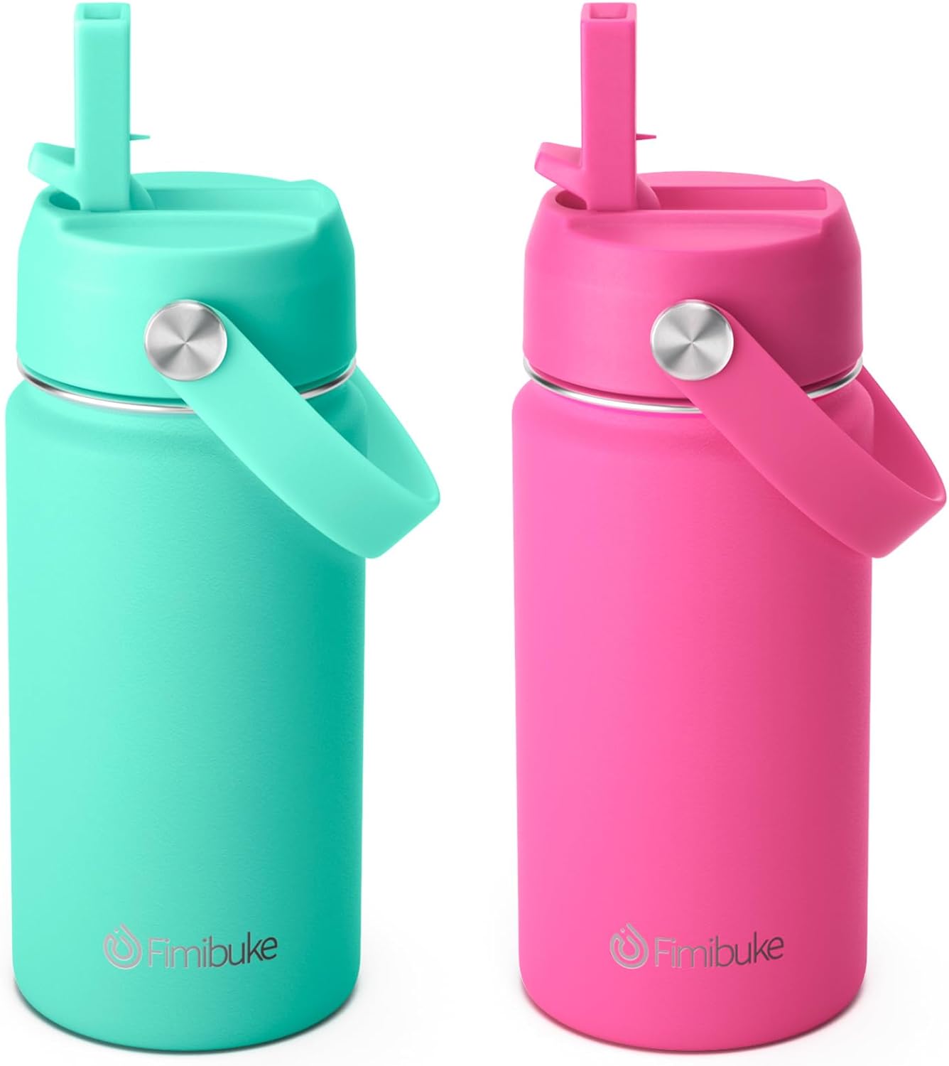 Fimibuke Kids Insulated Water Bottle, 14oz BPA FREE Double Wall Vacuum ...
