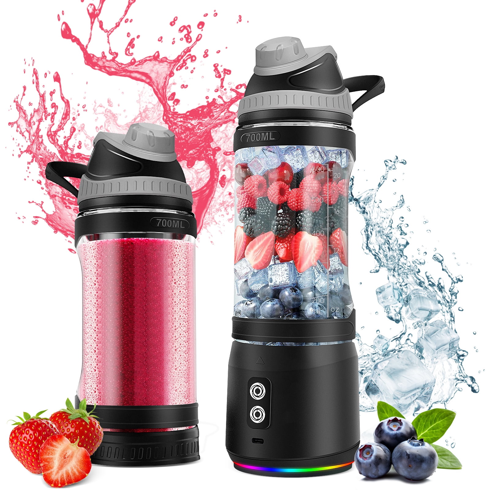 Portable Blender,Veubew Personal Blender 240 Watt for Shakes and ...