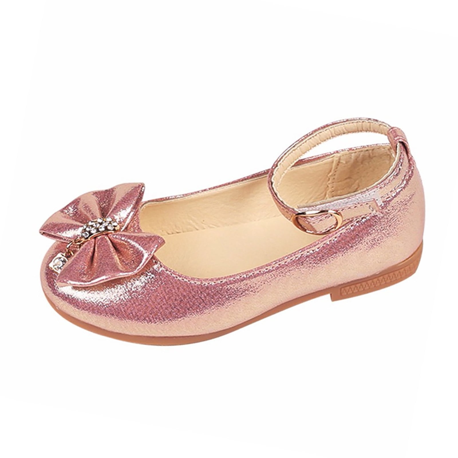 Fimkaul Baby Sneakers Children Girls Bowknot Crystal Dance Shallow ...