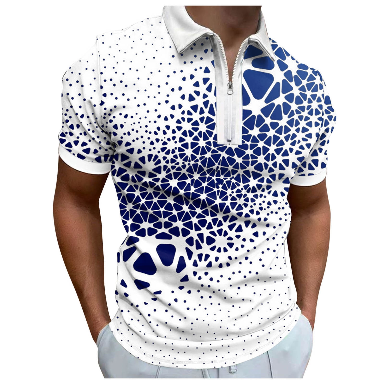 Fimkaul Casual Polo Shirts for Men Digital 3D Printing Poster Holiday ...