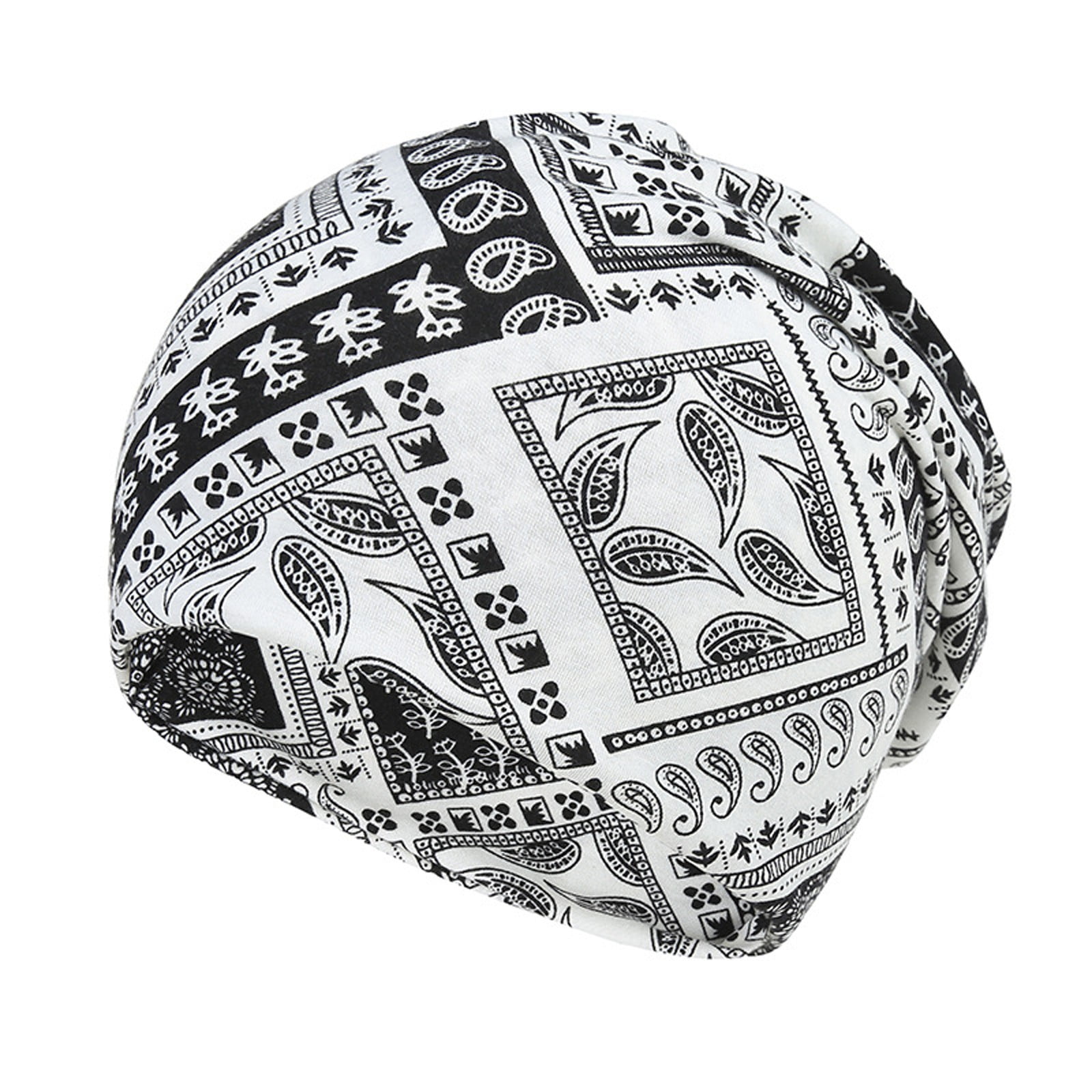 Fimkaul Head Wraps for Women Beanie Hat Bib Head Flower Cashew Set ...