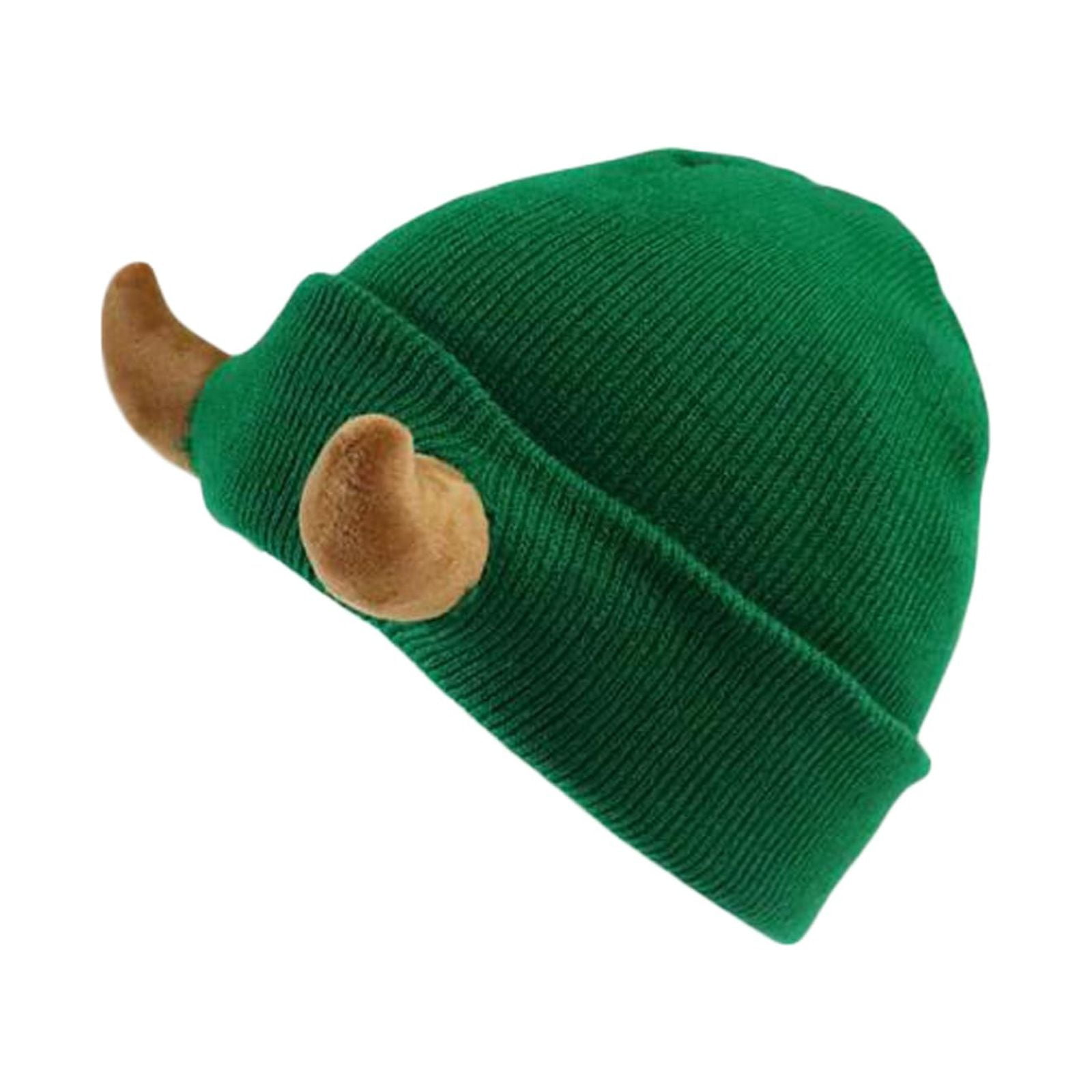 Fimkaul Head Wraps for Women Beanie Hat Devil Horns Knitted With Horns ...