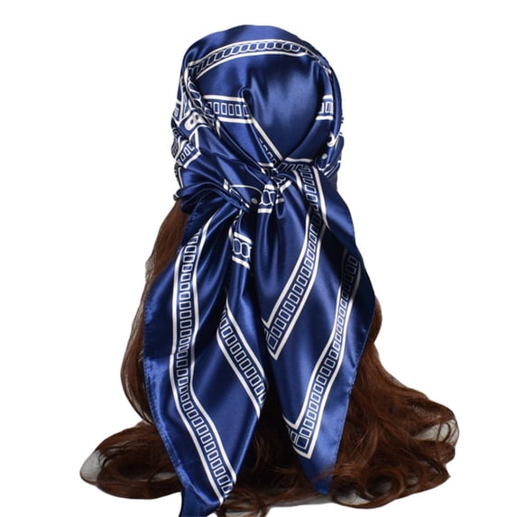 Fimkaul Womens Scarf Casual Silk Flower Printed Silk Printing Square ...