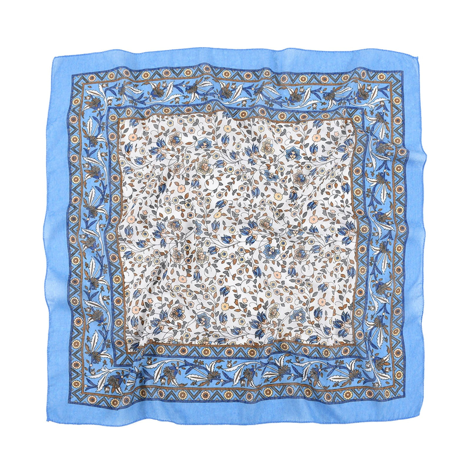 Fimkaul Womens Scarf Lady Bandanas Neck Floral Folk Custom Travel ...