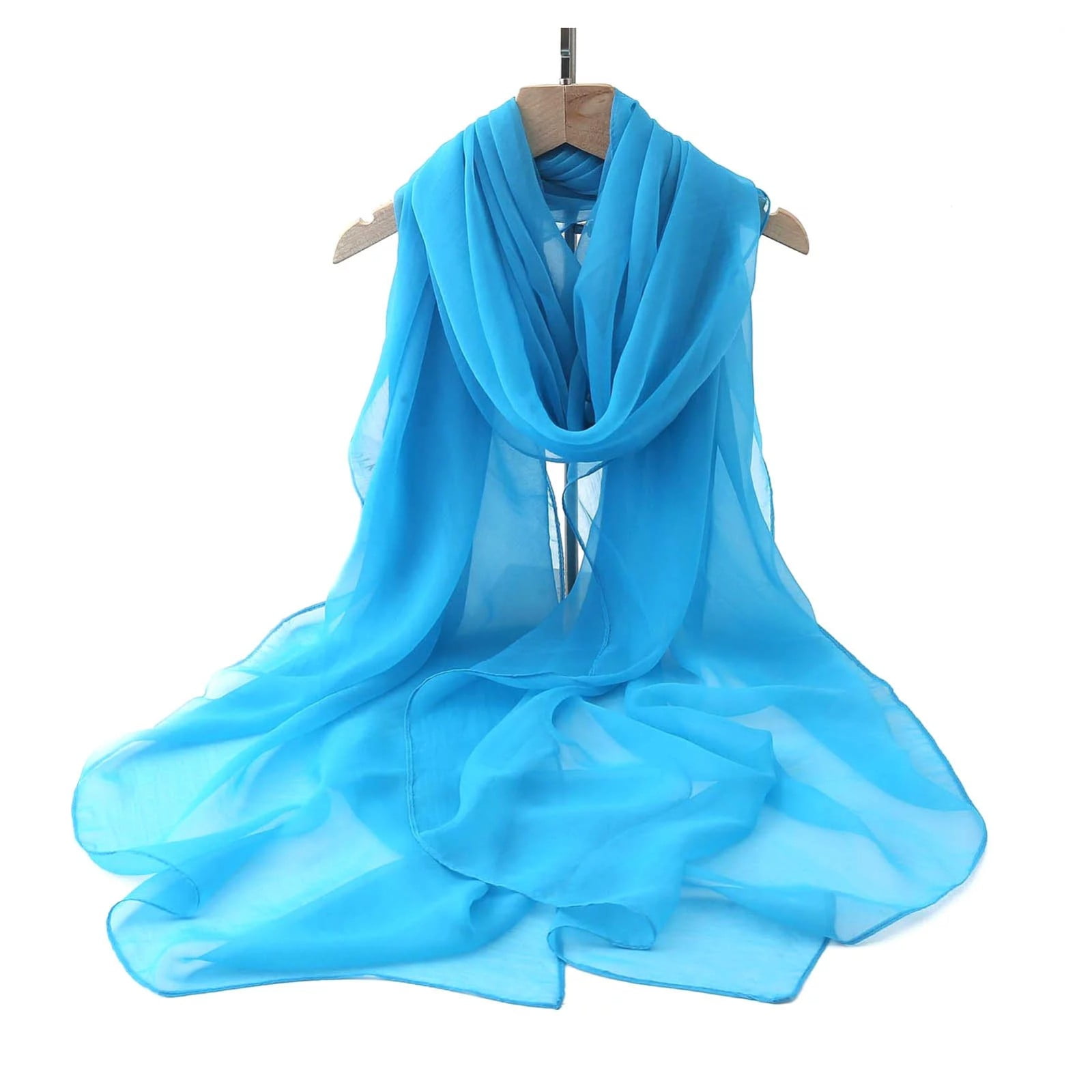 Womens Scarf Lady Soft Lightweight Thin Neck Wrap For Vacation Summer ...