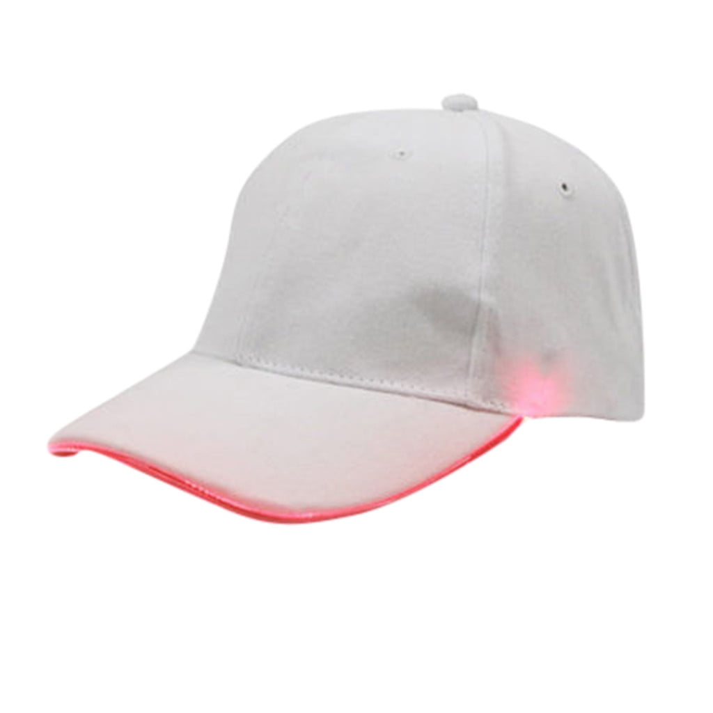 Womens Summer Baseball Cap Party Hat Hip Hop Club Lighted up LED Glow ...