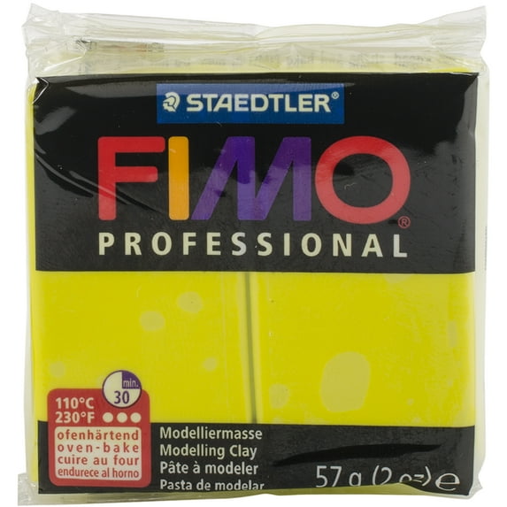 Fimo Professional Soft Polymer Clay 2oz-Lemon Yellow - Walmart.com