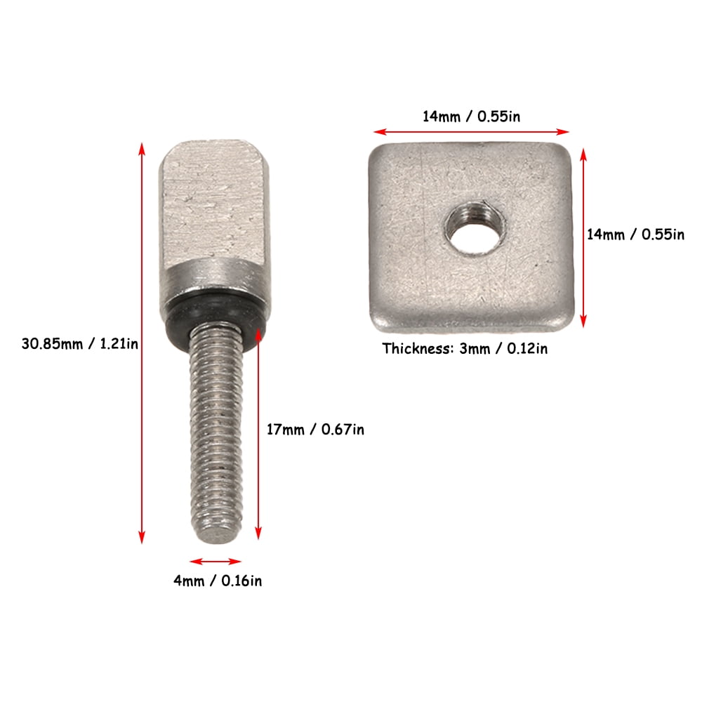 Fin 3 Surfboard Longboard Sliding Fin Screw & Fin Plate Replacement Kit ...