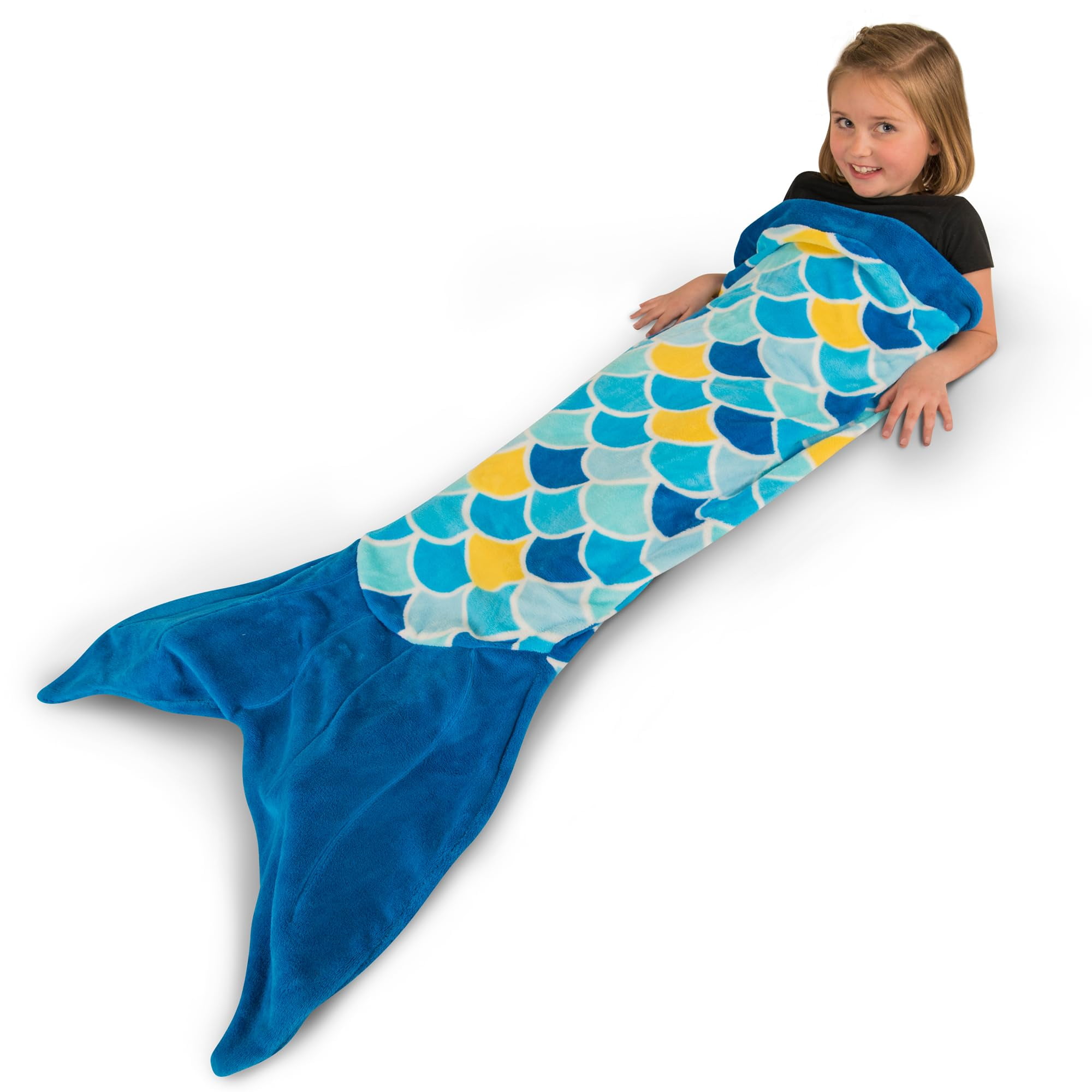 Fin Fun Mermaid Tail Blanket Kids, Girls and Boys - Cuddle Tails ...