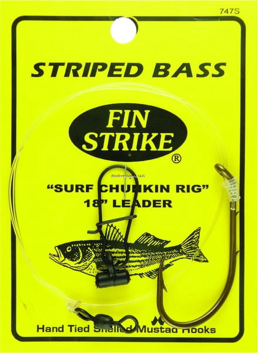 Fin Strike 747S Striped Bass Surf Chunkin Rig with 18" Mustad¬Æ Bronze ...