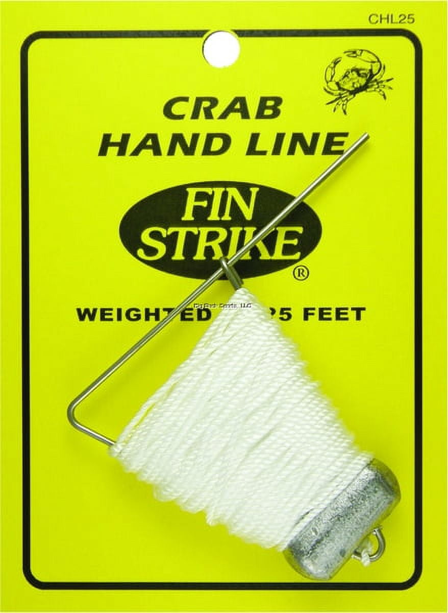 Fin Strike CHL25 Crab Hand Line, 25ft Weighted Throw Line - Walmart.com