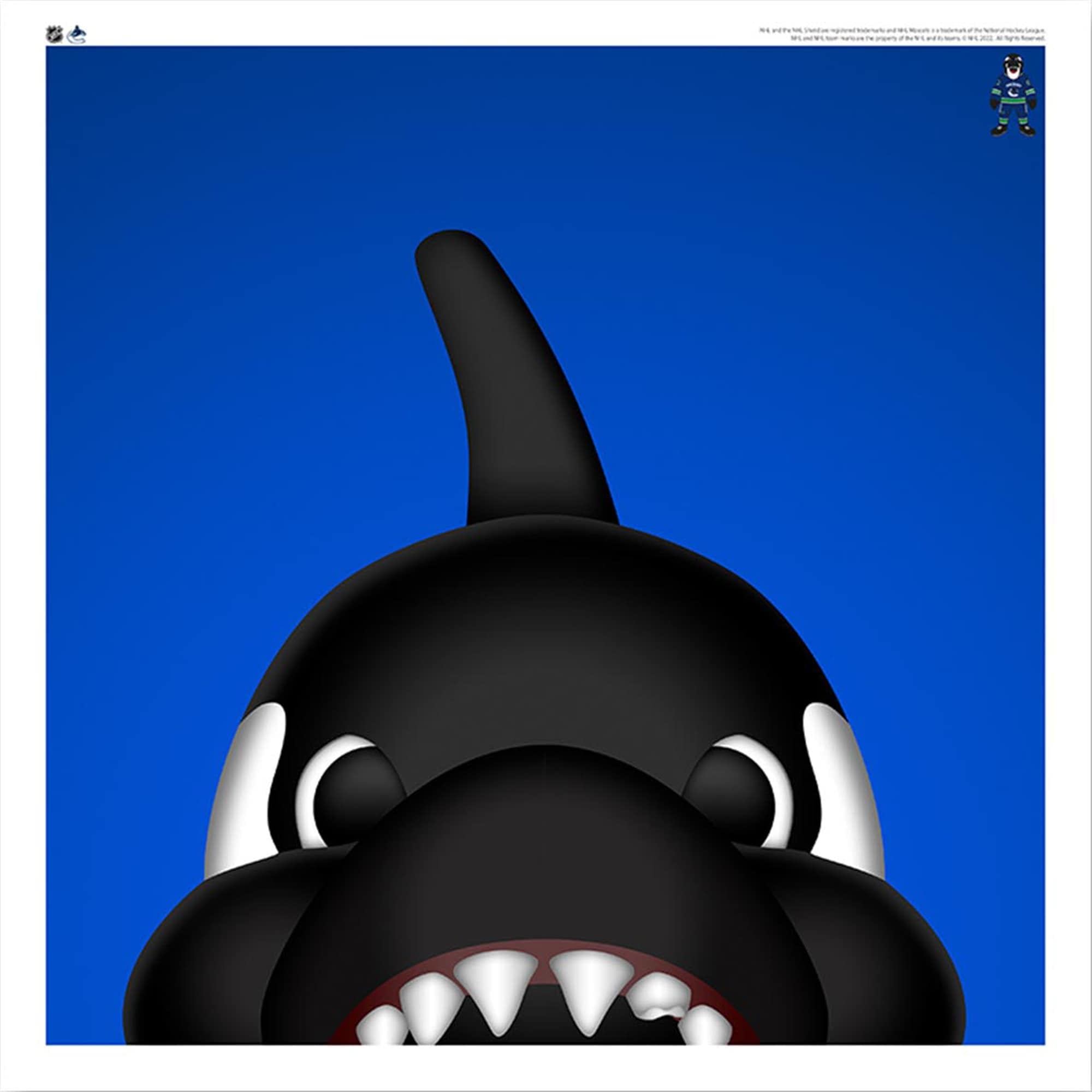 Fin Vancouver Canucks 12'' x 12'' Minimalist Mascot Poster Print ...