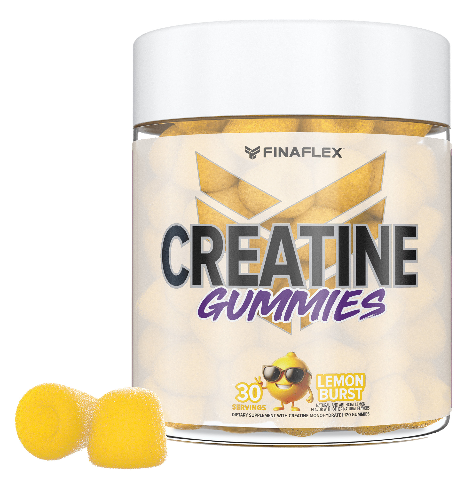 FINAFLEX Creatine Gummies for Strength, Performance & Muscle, Lemon ...