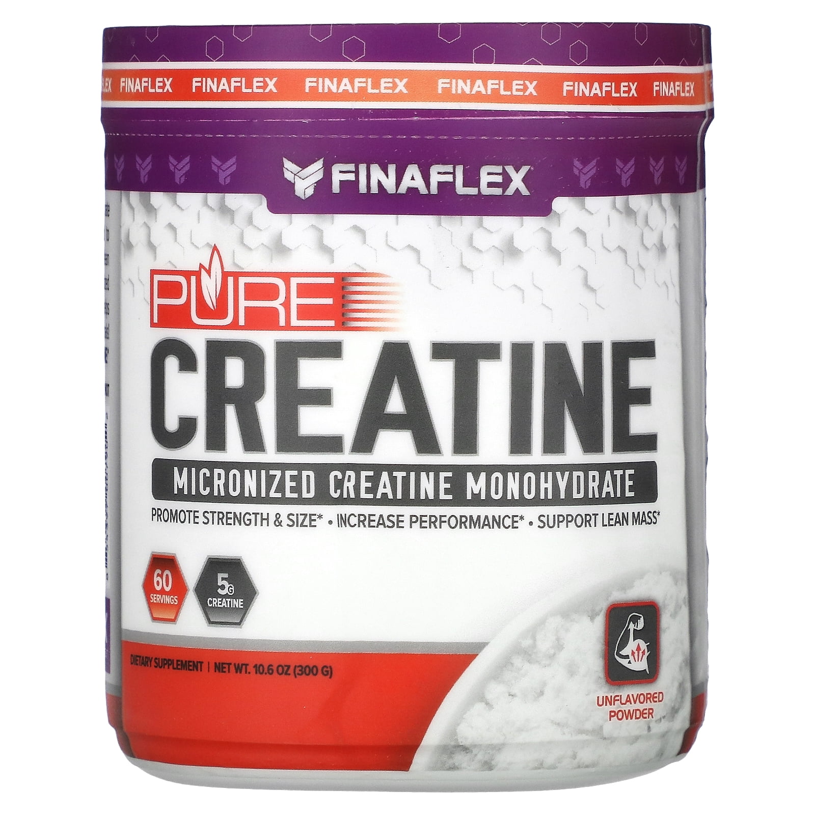 Finaflex Pure CREATINE Powder Micronized Monohydrate 300g, 60 Servings ...