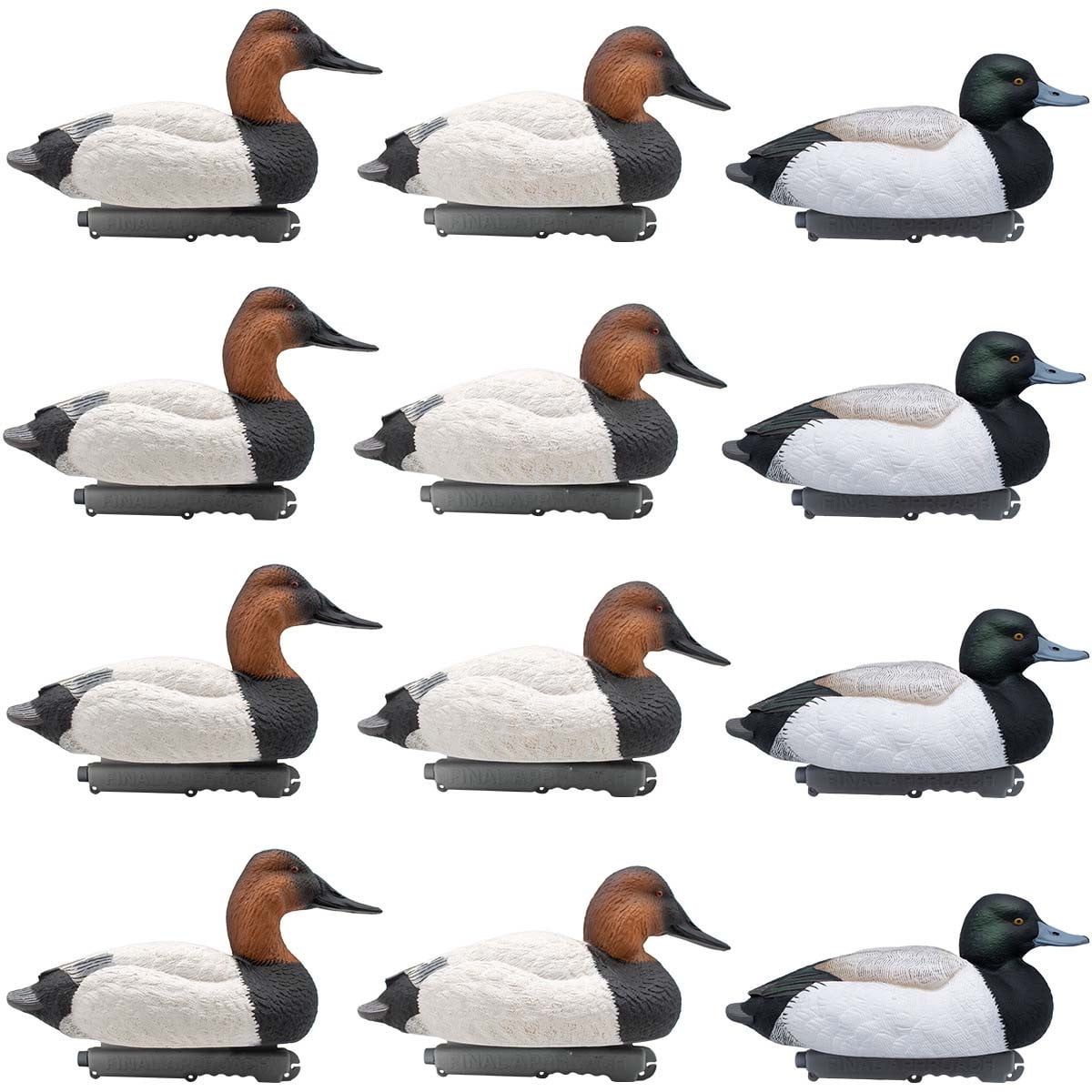 Final Approach LIVE Foam Filled Drake Diver Duck Decoys, 12 Pack ...