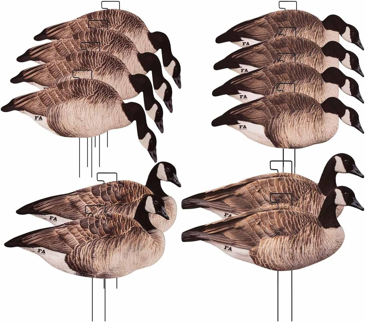 Final Approach Last Pass Honker Silhouette Decoys 12 Pack with Flocked ...