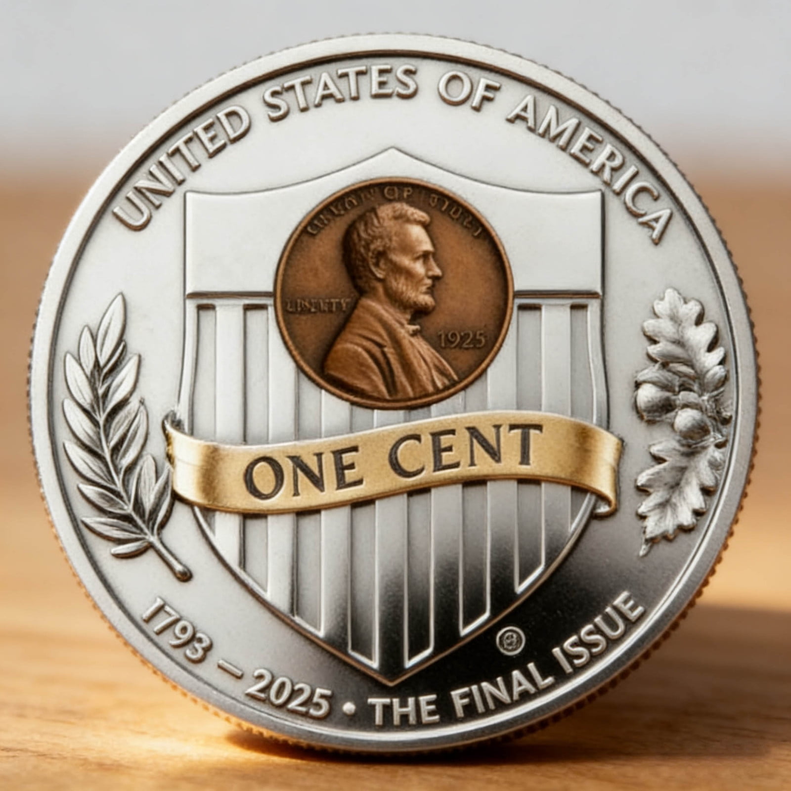 Final Cent Tribute Coin Collection Ornament – Commemorative 2025 Penny ...