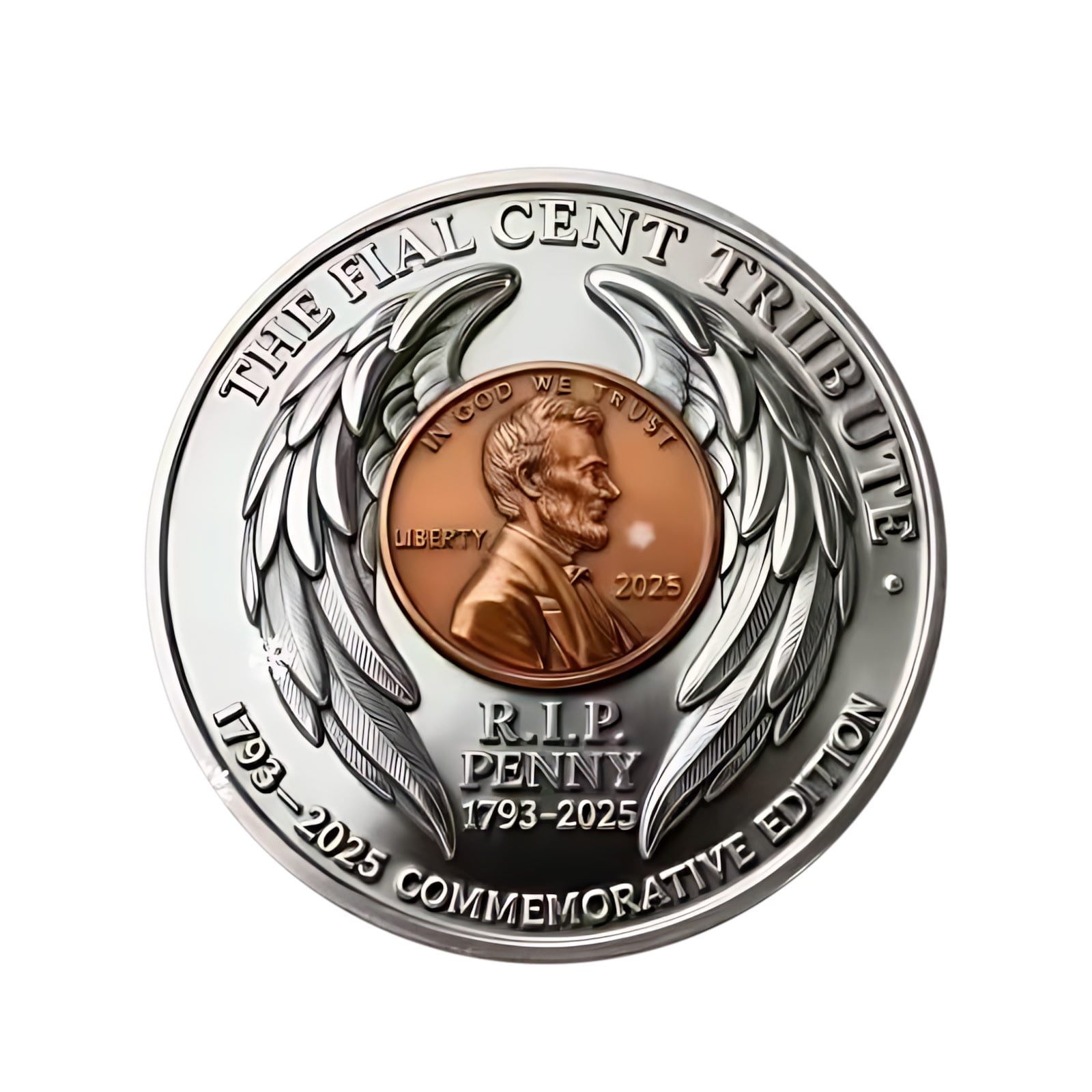 Final Cent Tribute Coin Collection Ornament – Commemorative 2025 Penny ...