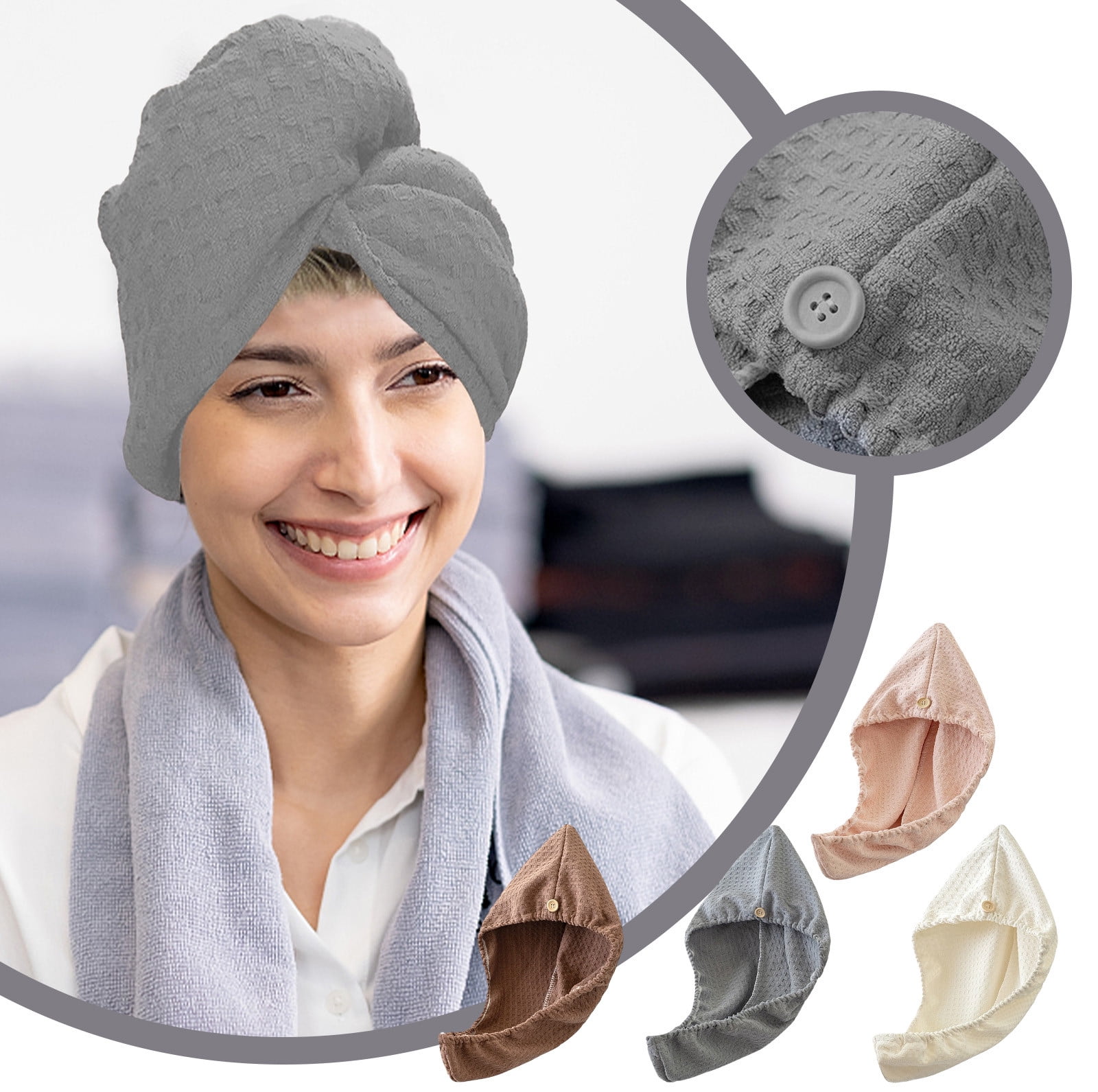 Final Clearance, Hair Towel Wrap, Drying Turban for Curly Hair, Quick ...