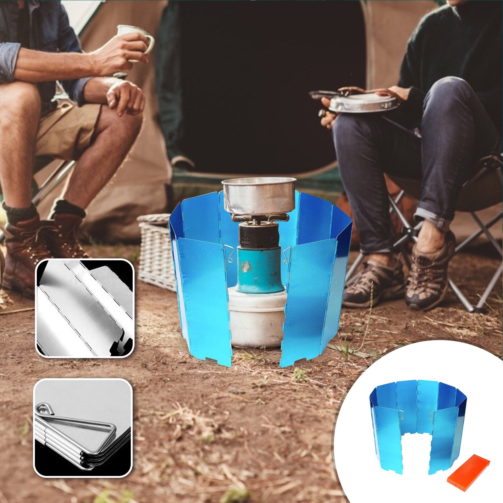 Final Clearance, Outdoor Folding Camping Wind Screen, 10 Plates Picnic ...