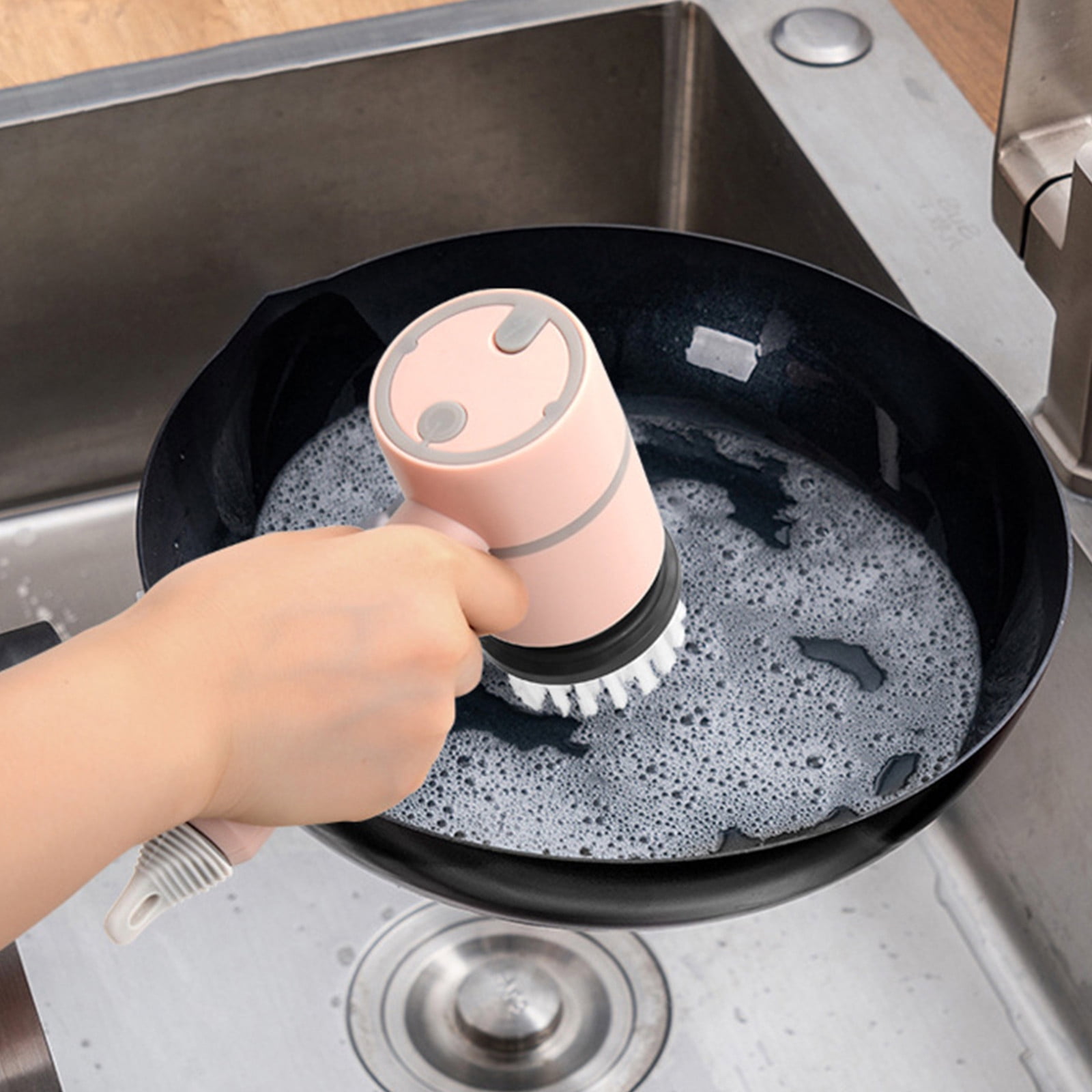 Final Clearance, Rechargeable Grout Cleaning Brush, 2 Brush Heads for Bathroom Wall Tiles, Floor ...