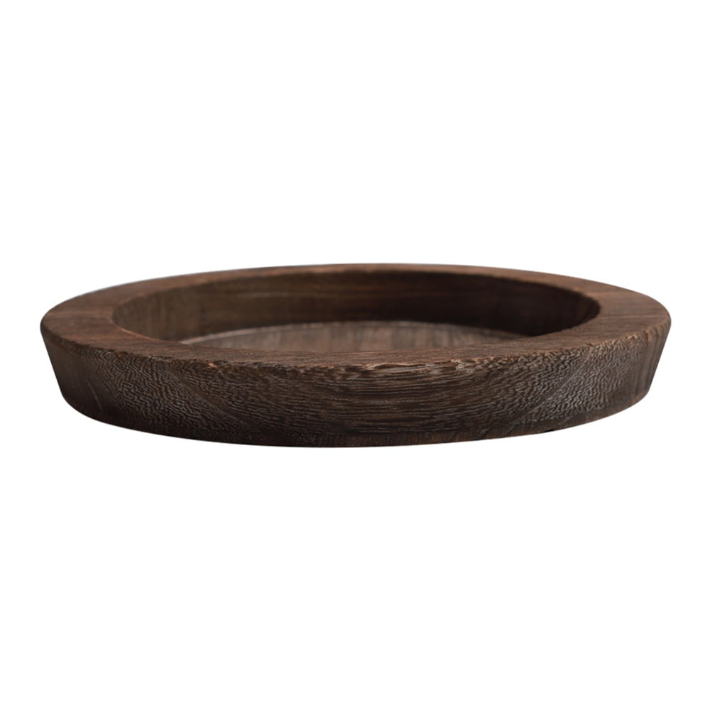 Rustic Round Centerpiece Wooden Tray Candle Holder for Farmhouse ...