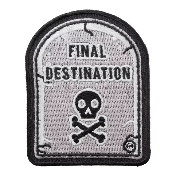Final Destination Skull & Bones Headstone Patch, Death Patches ...