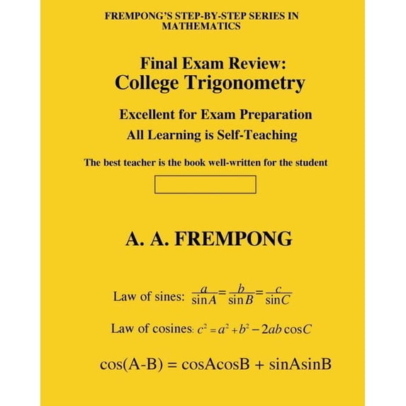 Final Exam Review: College Trigonometry, (Paperback) - Walmart.com