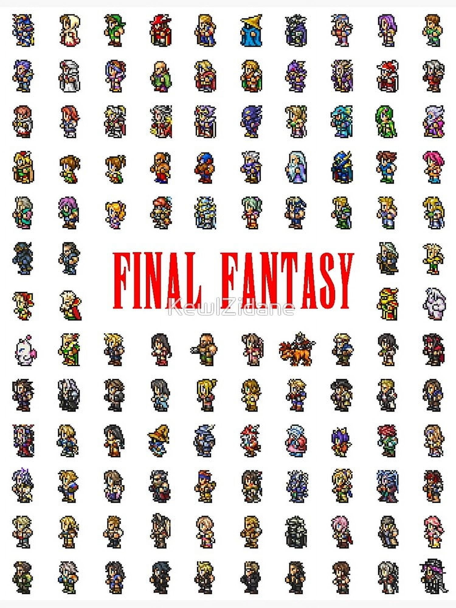 Final Fantasy Sprites through the ages Modern Art Decor Unframe ...