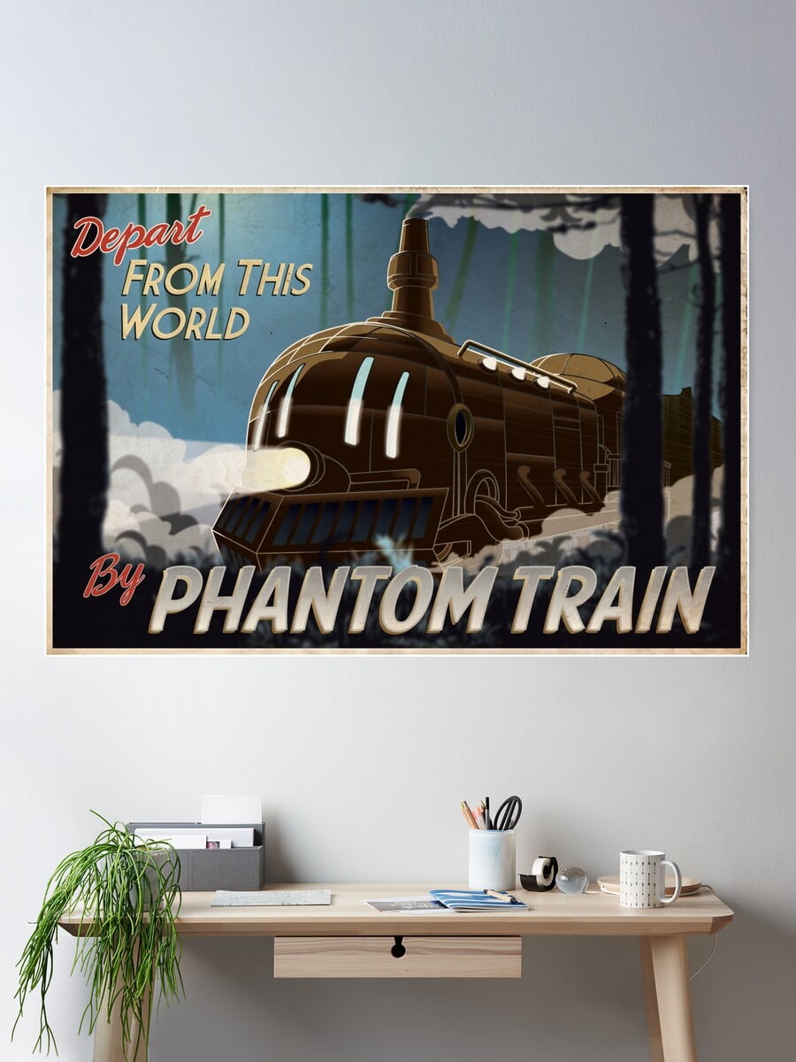Final Fantasy Vi - Come Ride The Phantom Train Poster Wall Art, Modern Wall Decor For Living ...