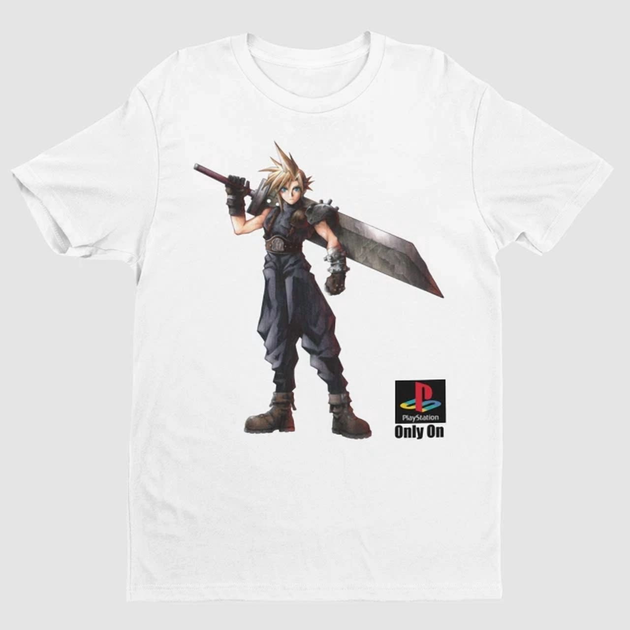 Final Fantasy Vii Og Cloud Strife Key Art Unisex S-5XL T-Shirt, Jrpg ...