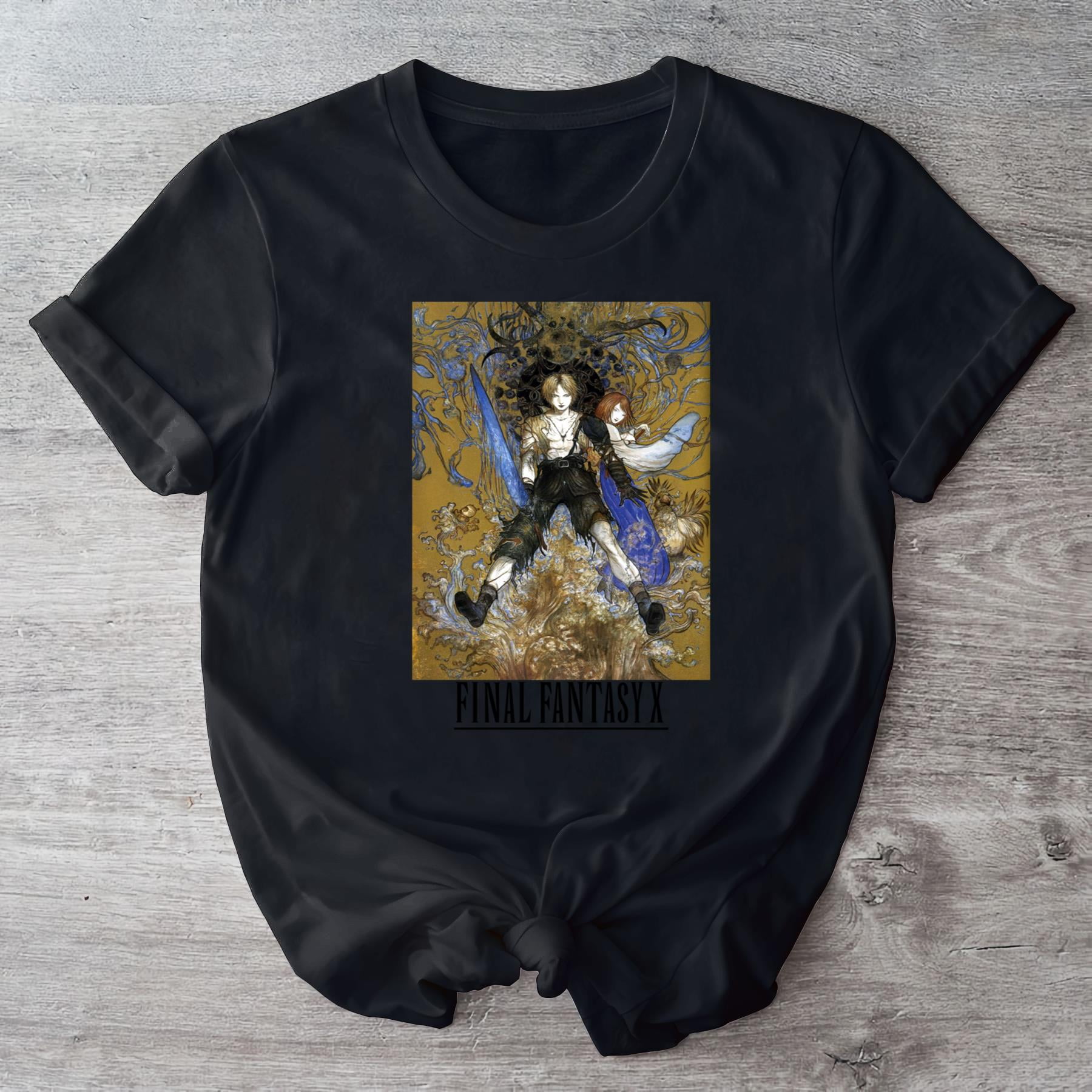 Final Fantasy X Tidus and Yuna Yoshitaka Amano Key Art Premium Unisex T ...