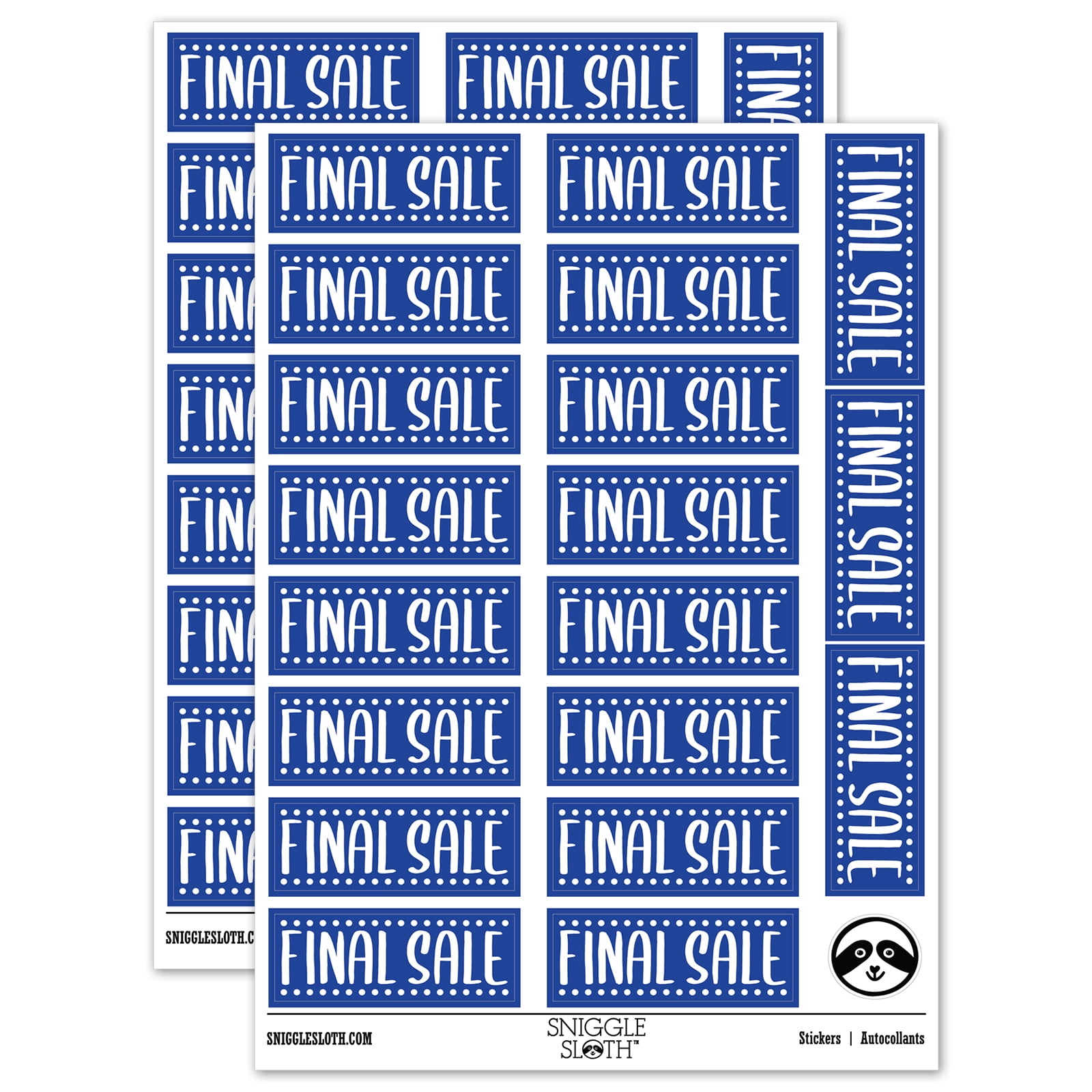 Final Sale Dotted Border Sticker Set - Dark Blue - Matte Finish - 2.00 ...