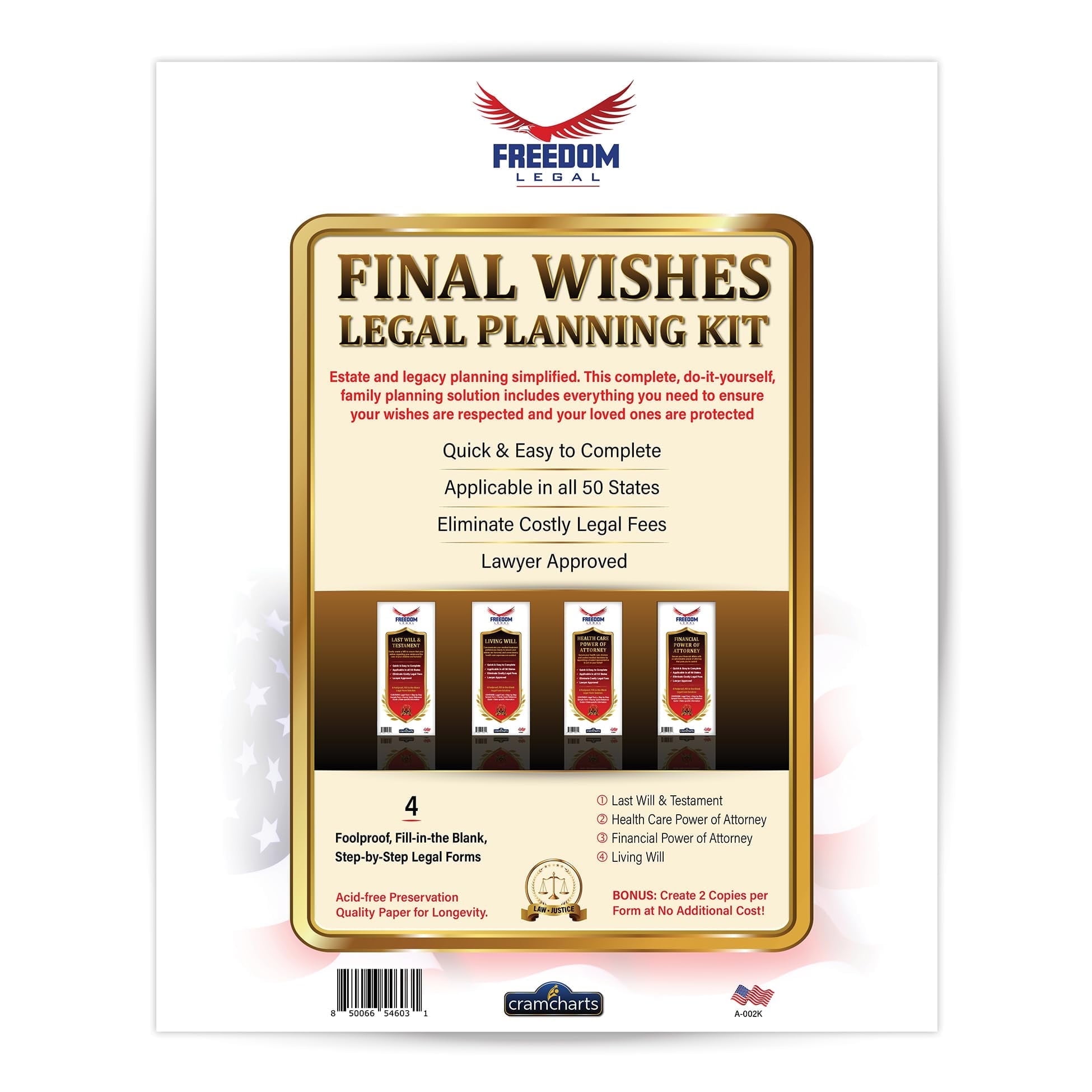 Final Wishes Kit: USA Legal Forms for Family Planning. 4, Fill-in-the ...