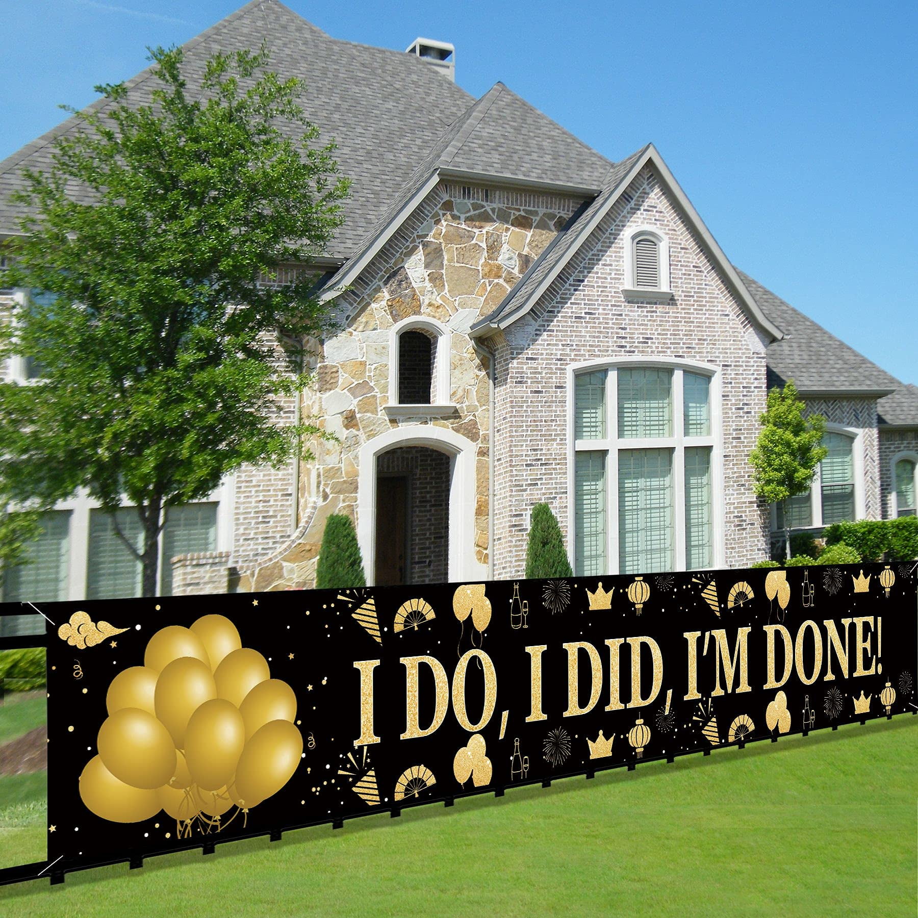 Finally Divorced Banner Party Porch Sign Decorations Supplies Single ...