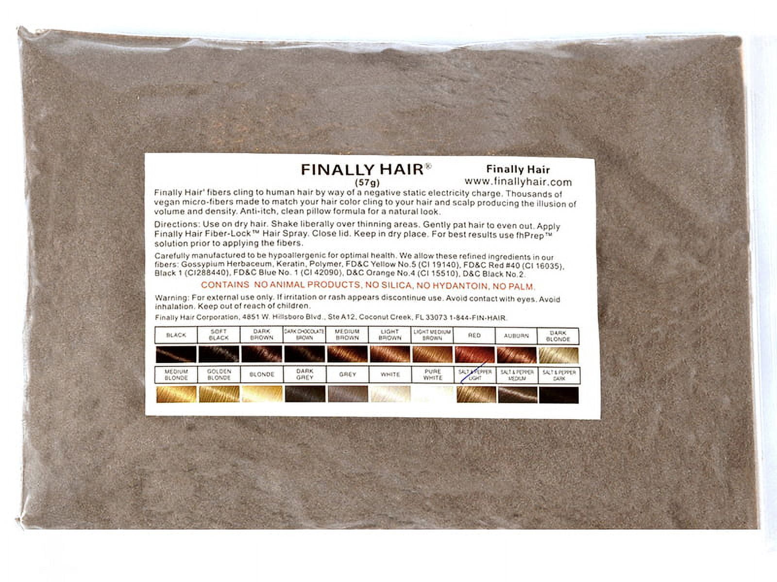 Finally Hair - Hair Fibers - Refill Bag - Light Salt & Pepper - 100 ...
