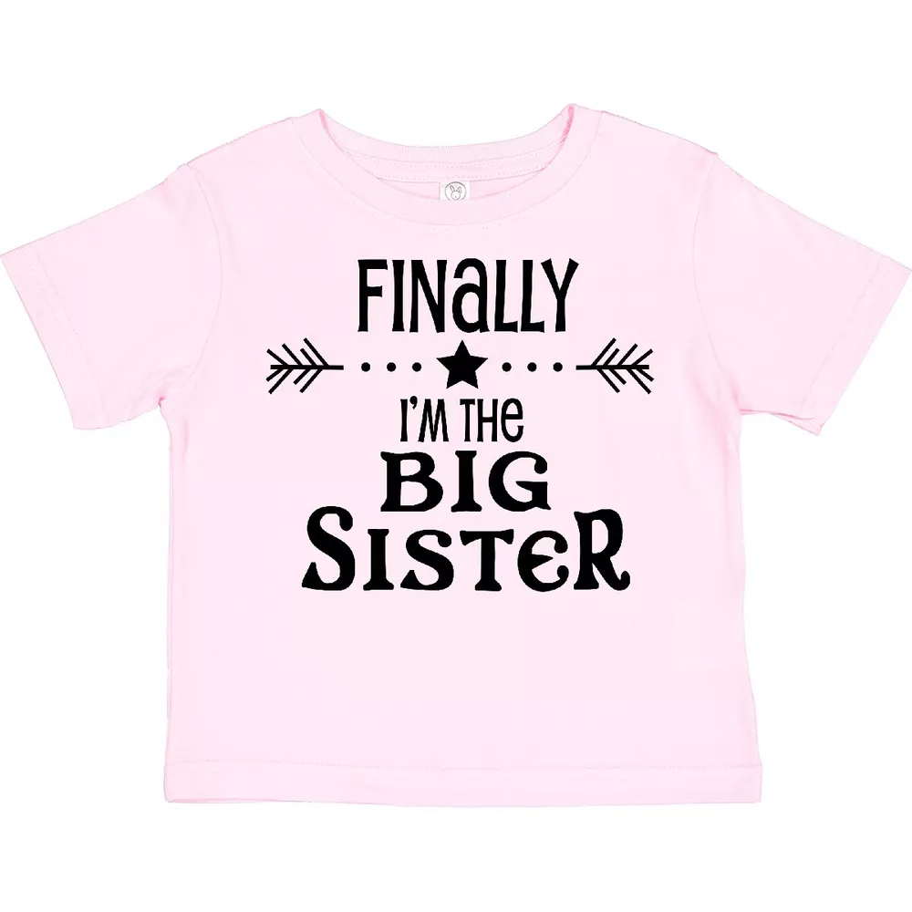 Finally I'M The Big Sister Toddler T-Shirt Siblings Brother Family Fun Baby Clothing, Cute Baby ...