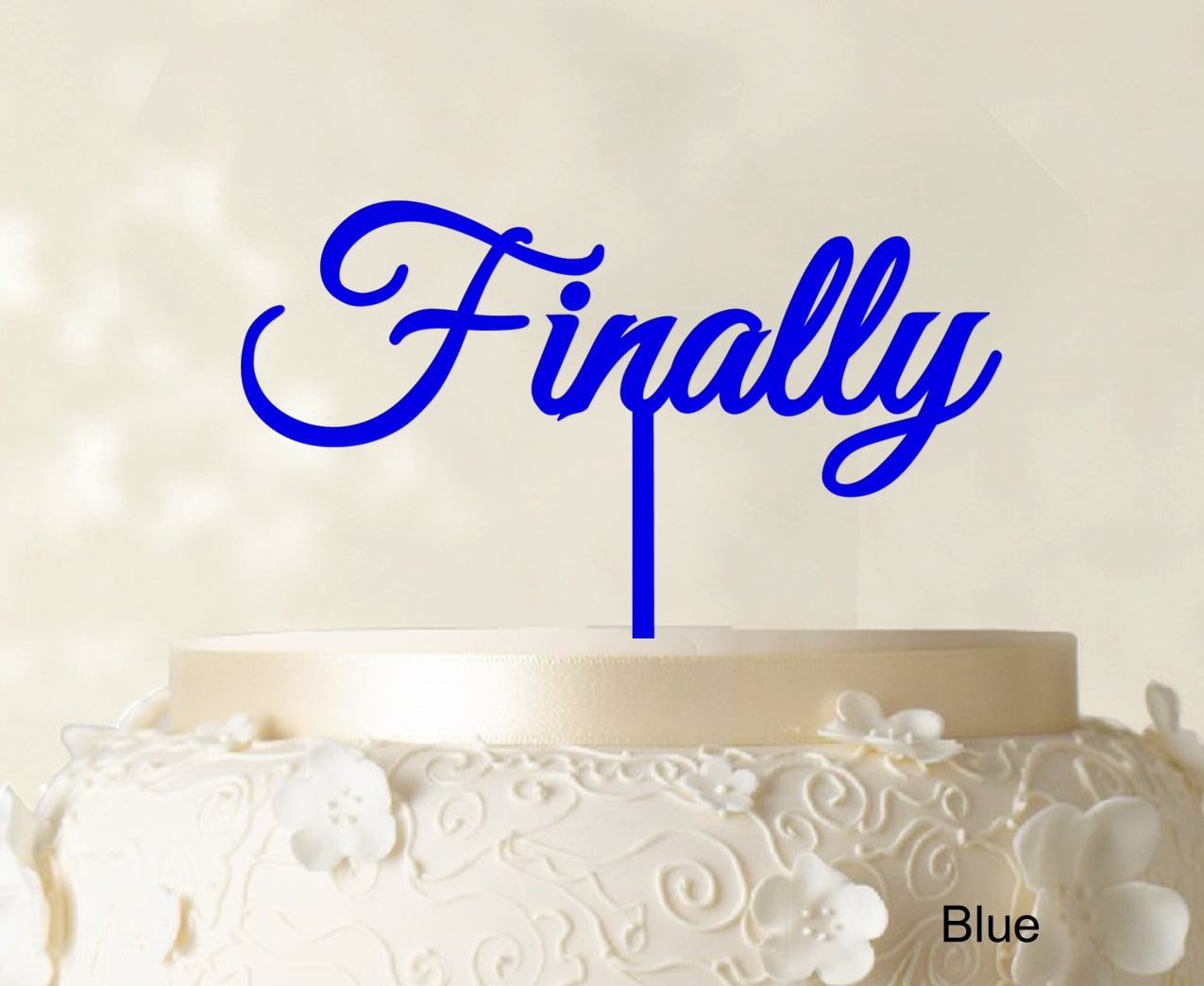 """Finally"" Personalized Monogram Cake Topper Blue Cake Topper Color ...
