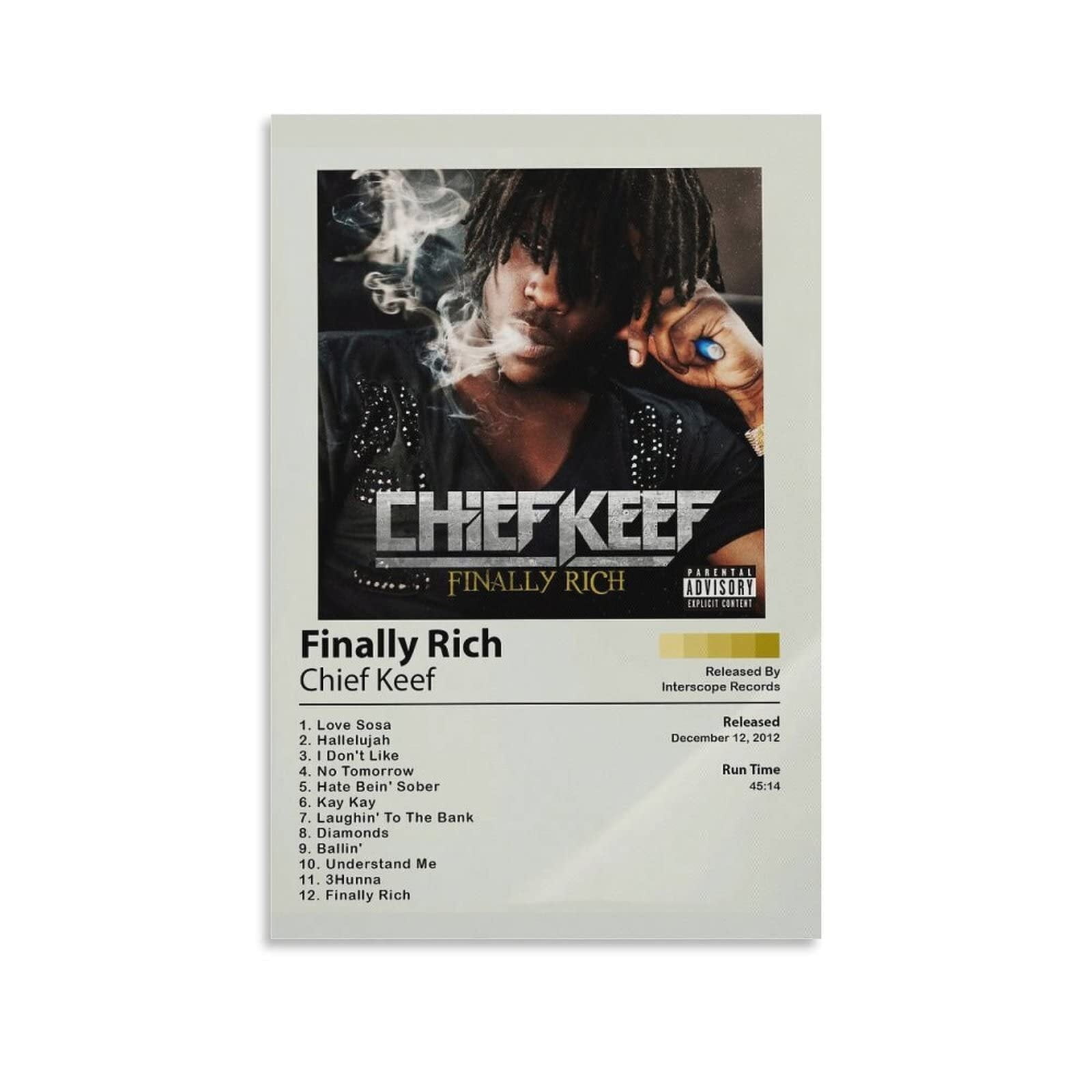 Finally Rich Chief Keef Canvas Poster Bedroom Decoration Landscape ...