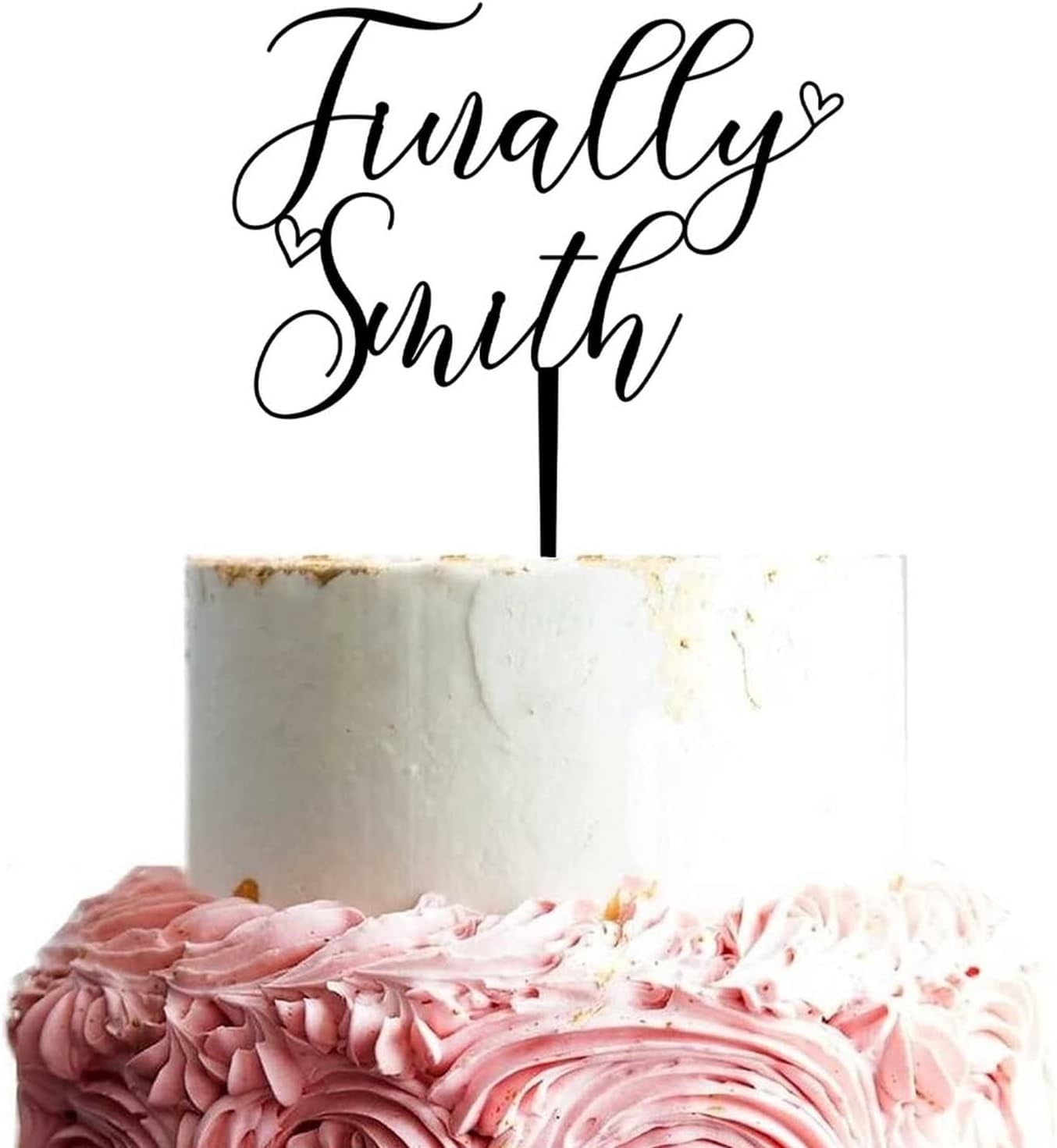 Finally Wedding Cake Topper, Custom Last Name Cake Topper, Bride And ...