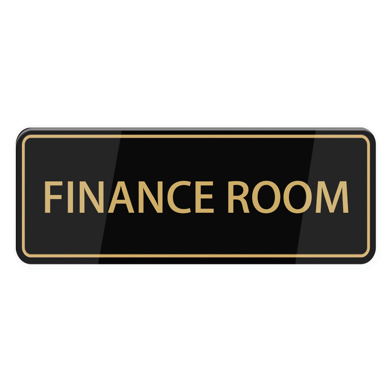 Finance Room Sign For House (With Strong Adhesive Tape), 3" X 9 ...