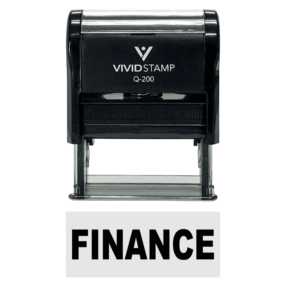 Finance Self-Inking Office Rubber Stamp (Black Ink) - Q-200 - Walmart.com