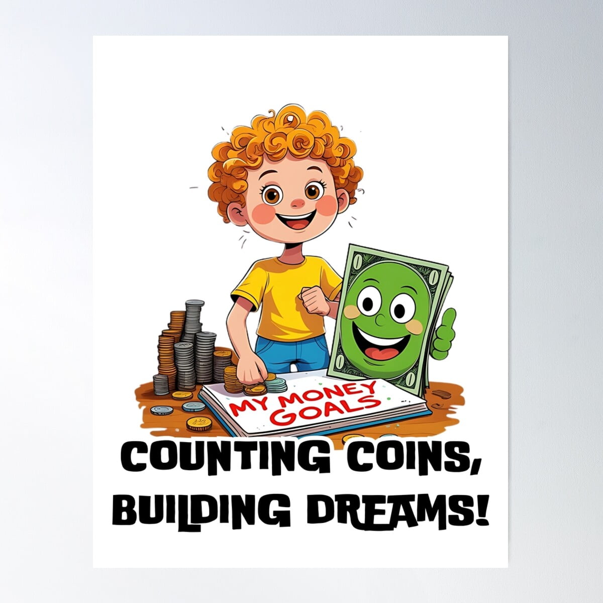 Financial Education For Kids - Counting Coins, Building Dreams! Poster ...