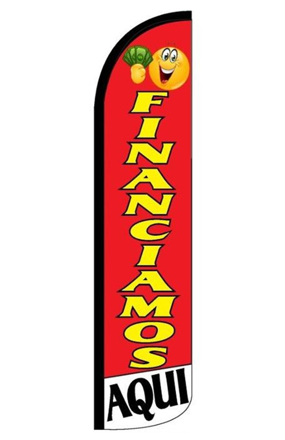 Financiamos Aqui Windless flag Without Pole Advertisement /Business ...