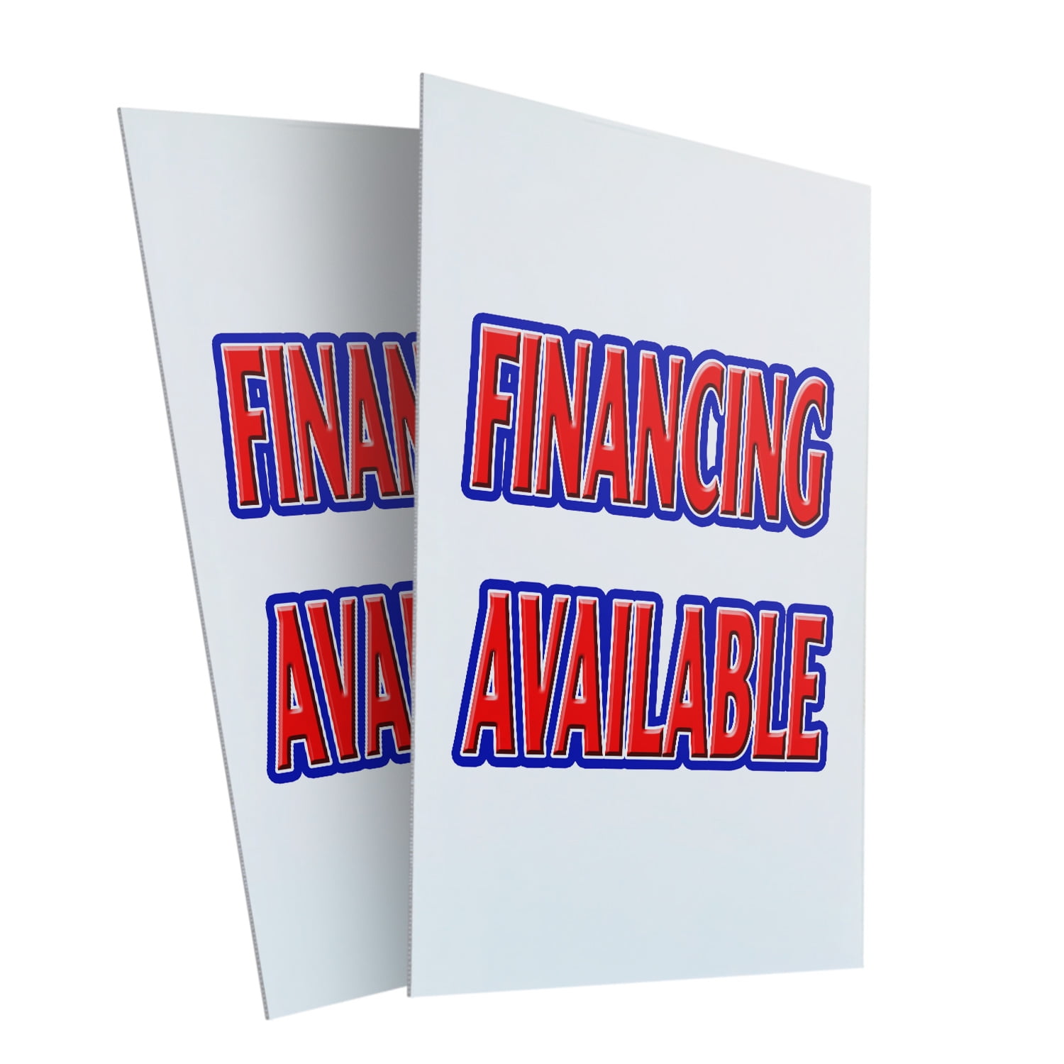 Financing Available (2-PACK) 24" x 36" Plastic Signs | Sign Insert 4mm ...
